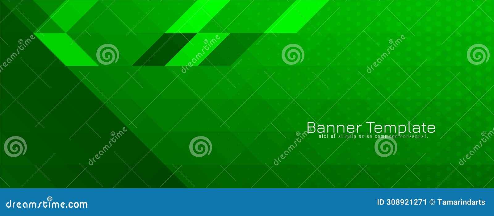 Modern Green Triangular Pattern Mosaic Design Decorative Banner Stock ...