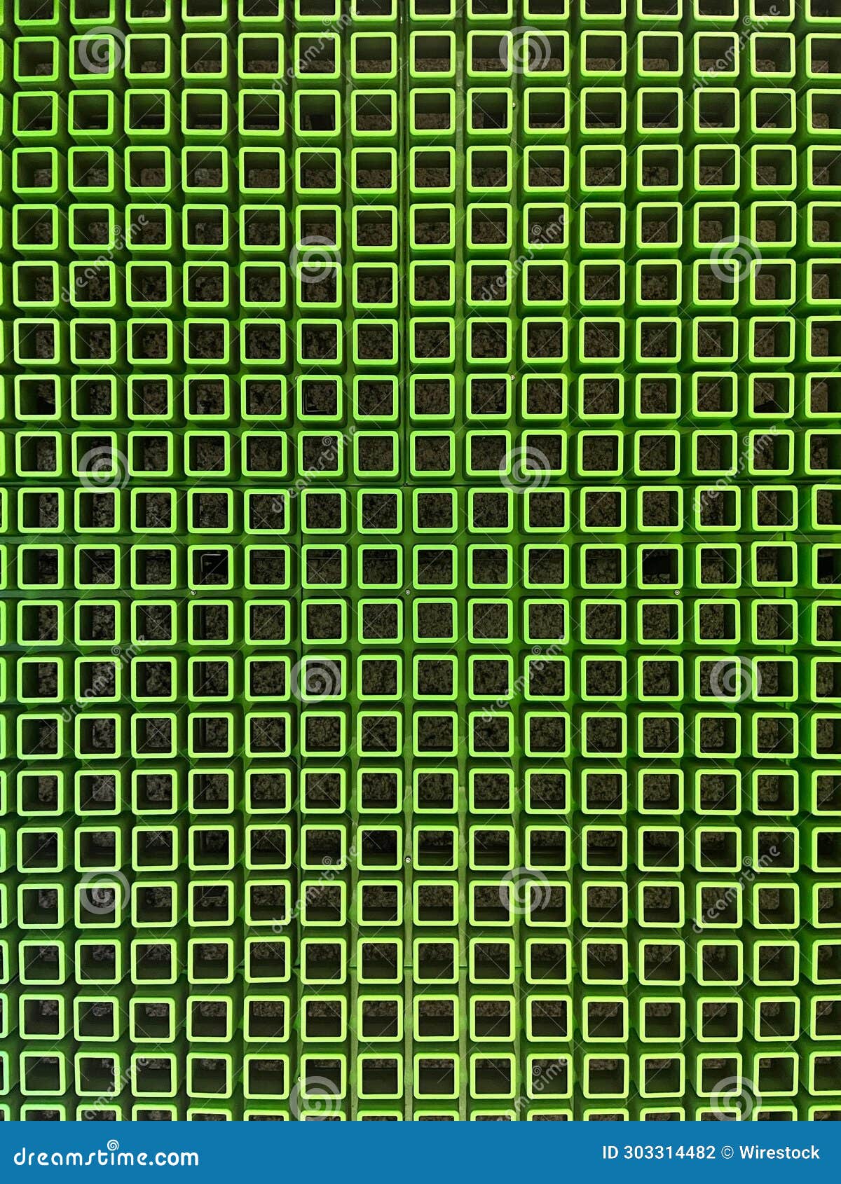 Modern Green Wallpaper Featuring an Intricate Grid Pattern Stock ...