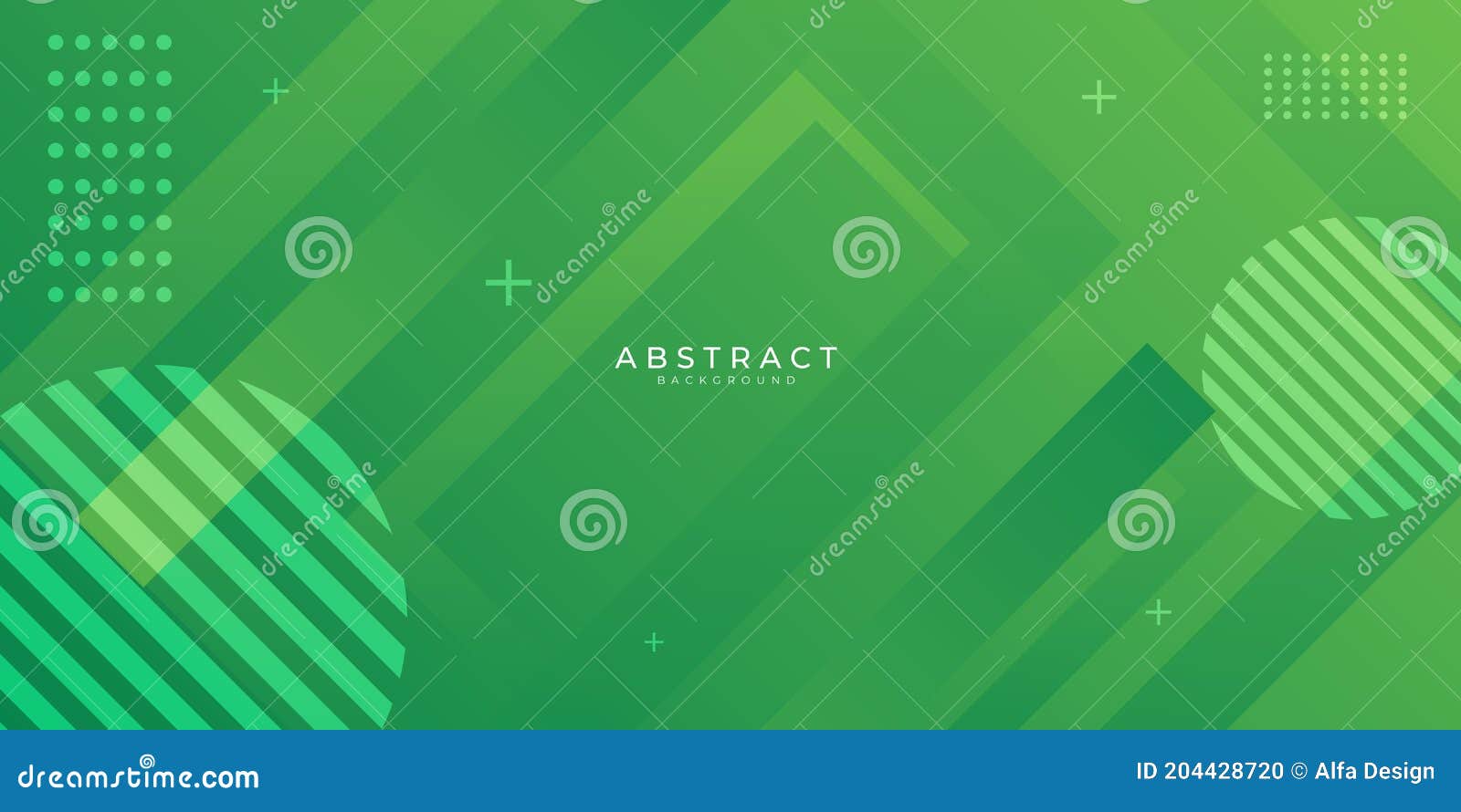 Modern Green Web Header Abstract Background. Vector Illustration Tech ...