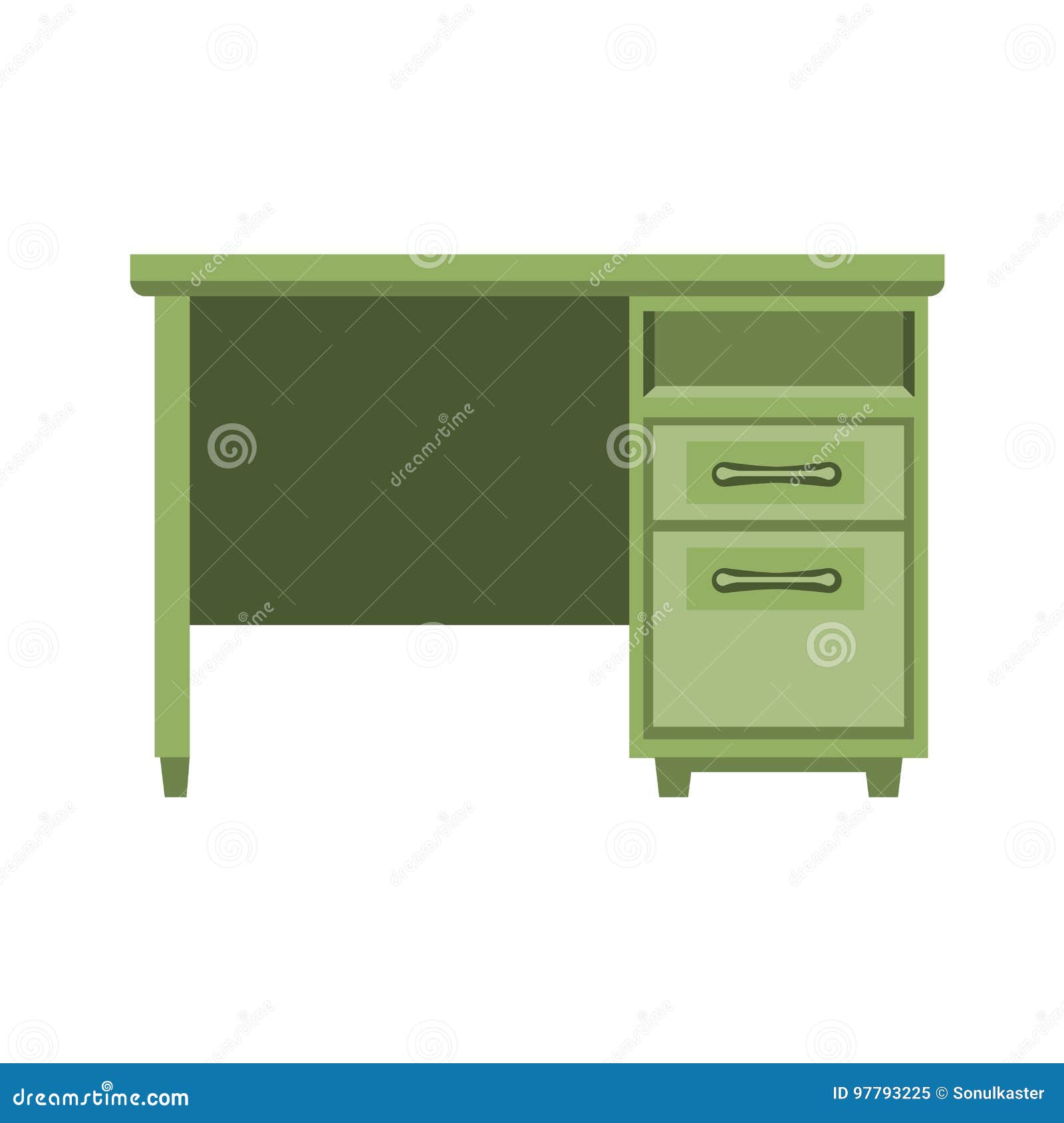 Modern green wooden table stock vector. Illustration of luxury - 97793225