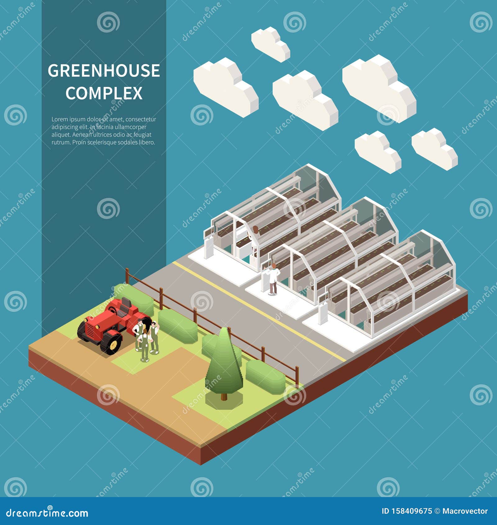 Modern Greenhouse Isometric Flowchart Cartoon Vector | CartoonDealer ...