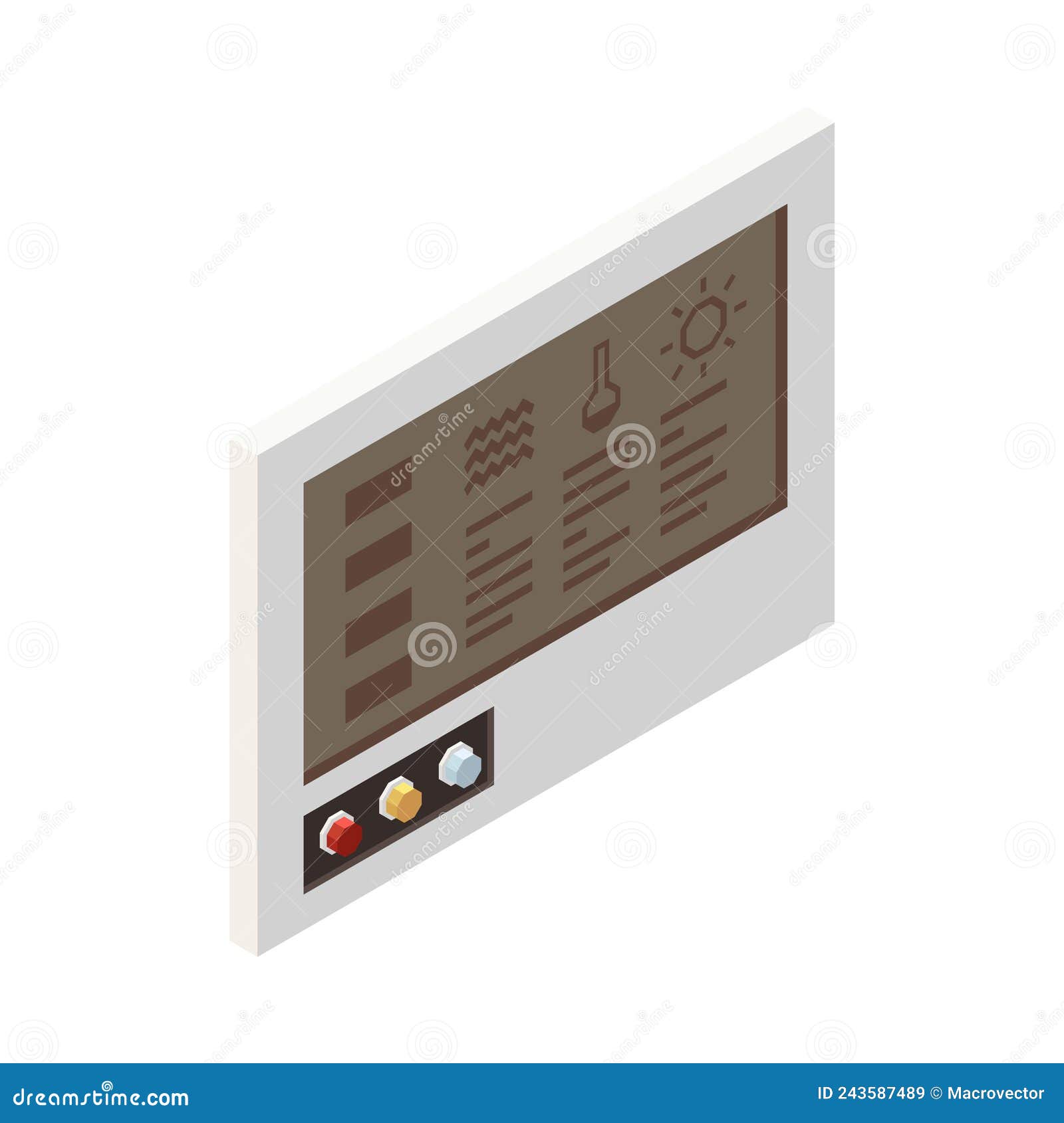 Climate Control Board Composition Stock Vector - Illustration of ...