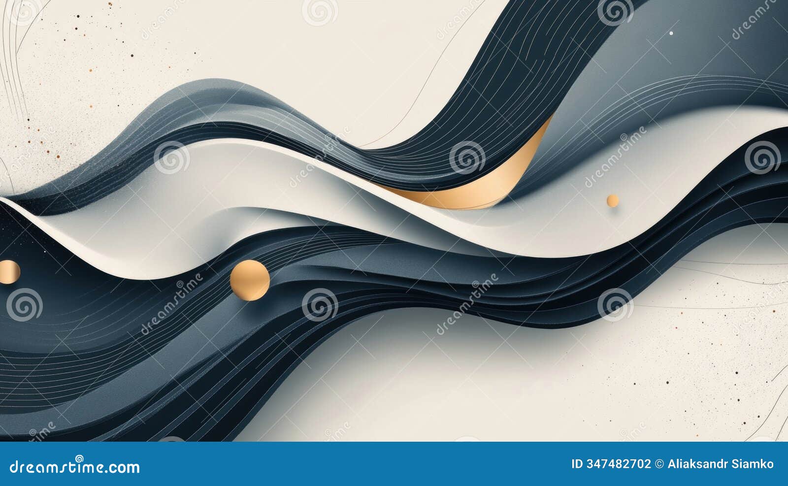 Modern Grey Background Poster with Dynamic Wave Elements Stock ...