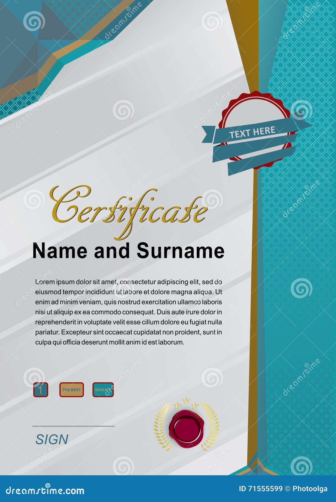 Certificate. Official Document. Official Border. Royalty-Free Stock ...