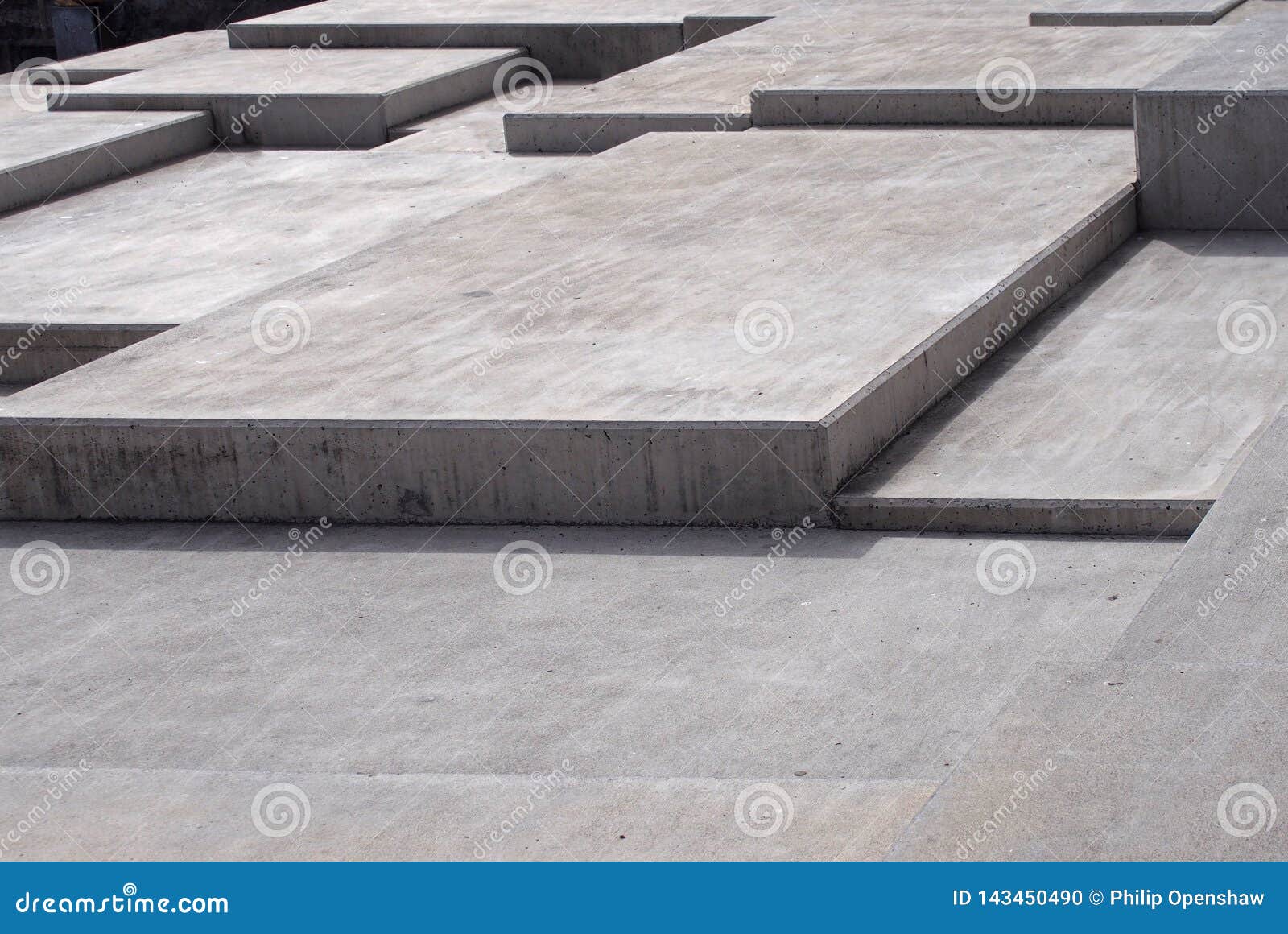 Large Modern Grey Concrete Angular Steps in Geometric Angular Shapes on ...