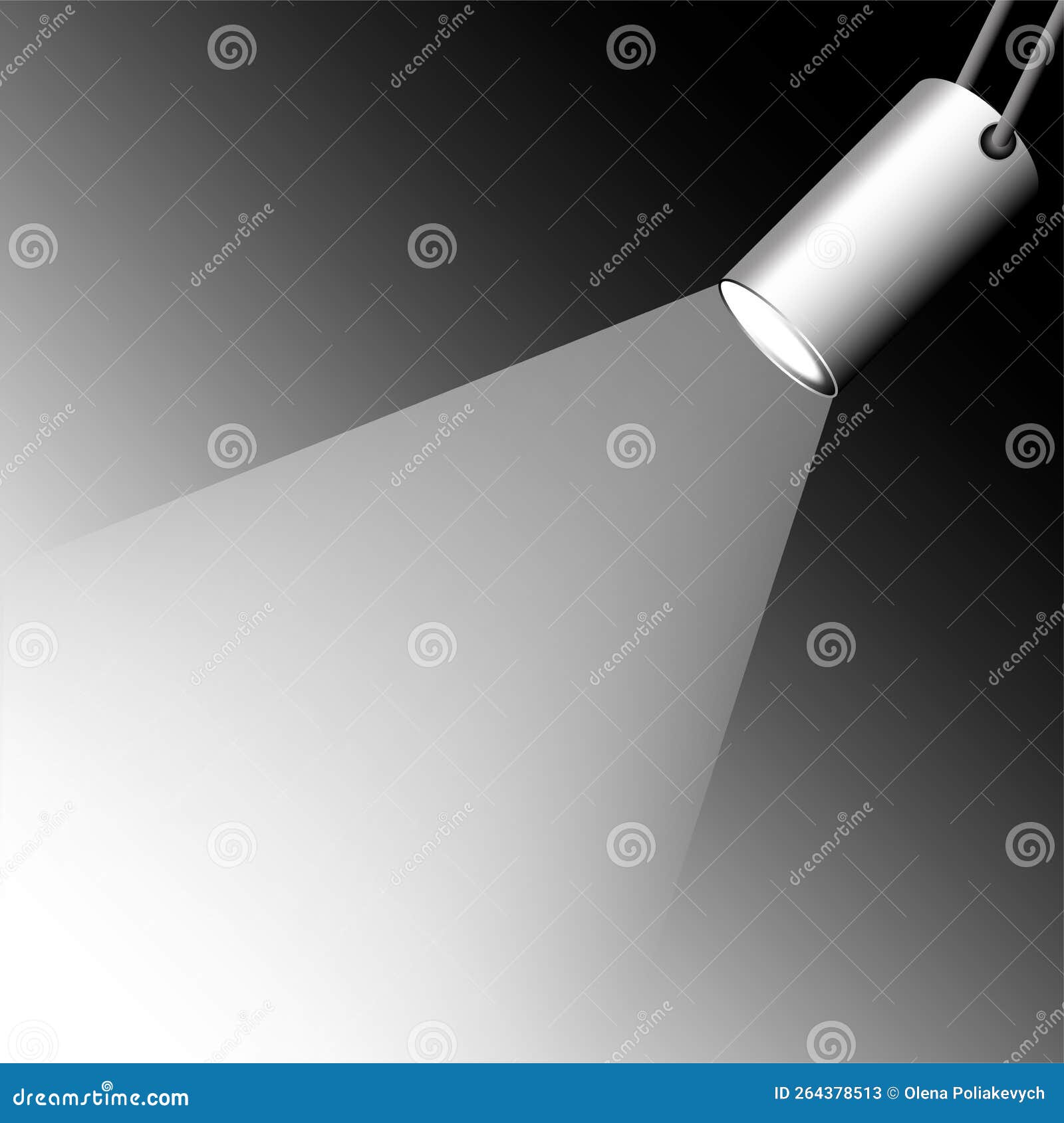 Modern Grey Spotlight. Space Background. Vector Illustration. Stock ...