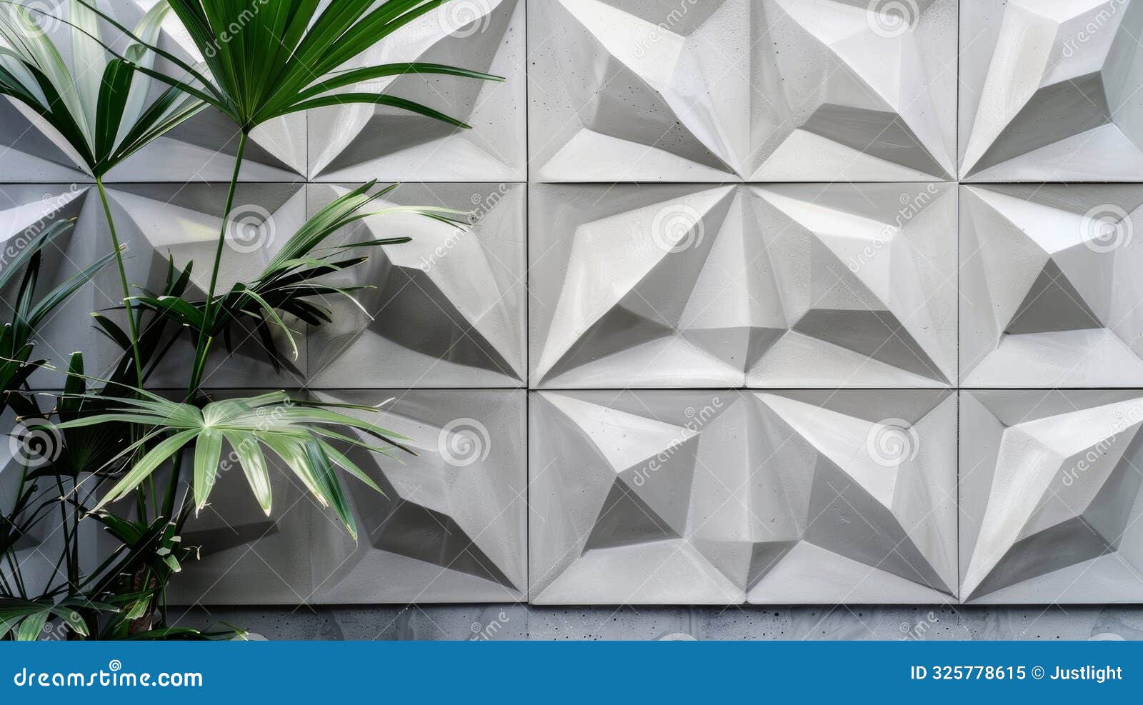 A Modern Grey Wall with a Geometric Raised Triangle Texture Adding ...