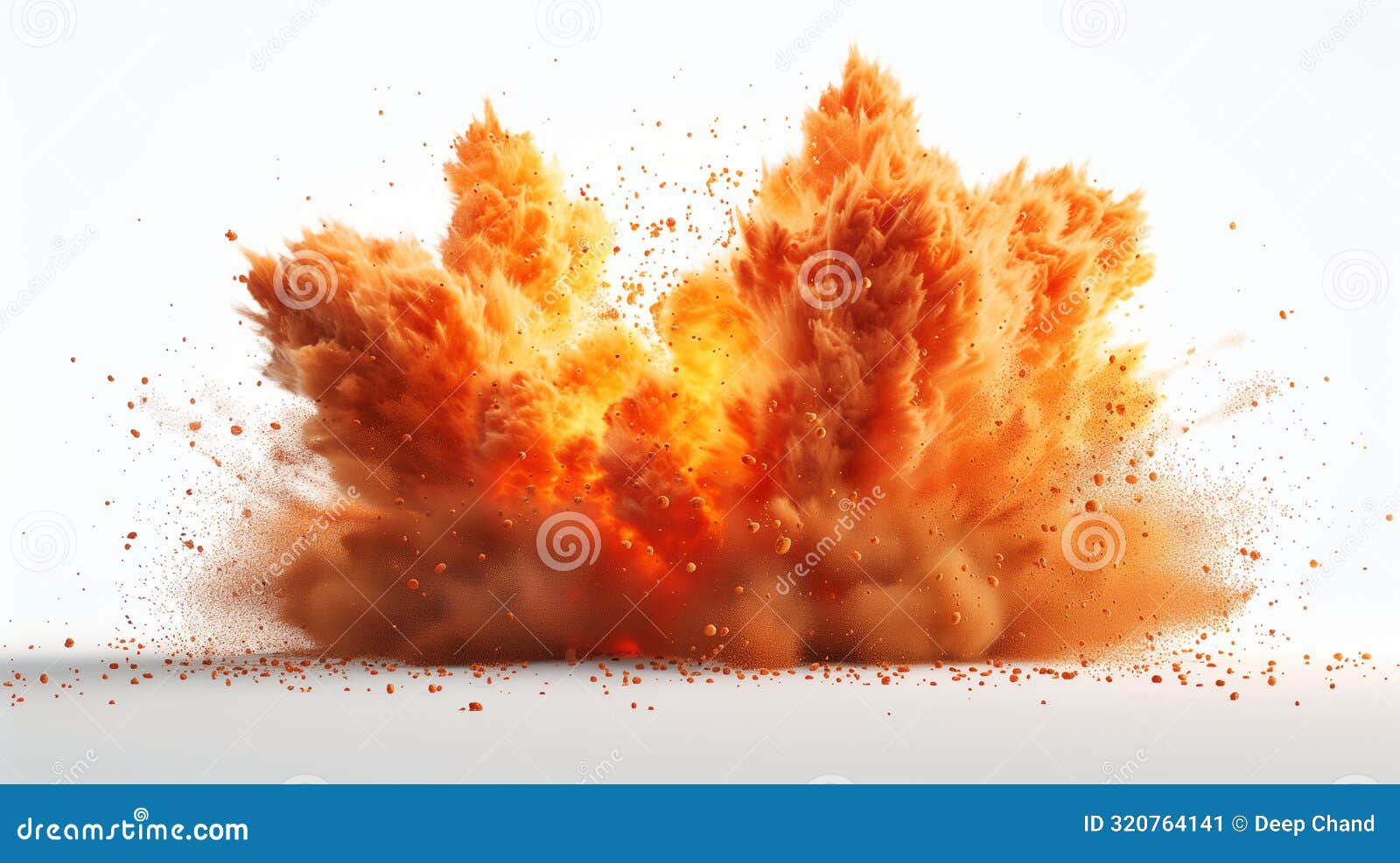 Modern Ground Explosion on Isolated White Stock Illustration ...
