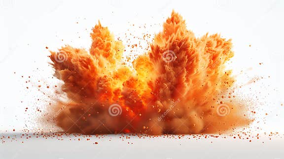 Modern Ground Explosion on Isolated White Stock Illustration ...