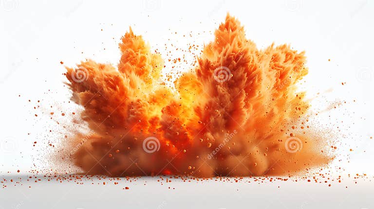 Modern Ground Explosion on Isolated White Stock Illustration ...