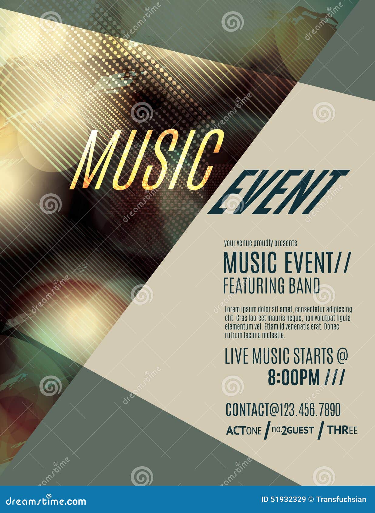 Modern and Grunge Club Flyer Template Stock Vector - Illustration of ...