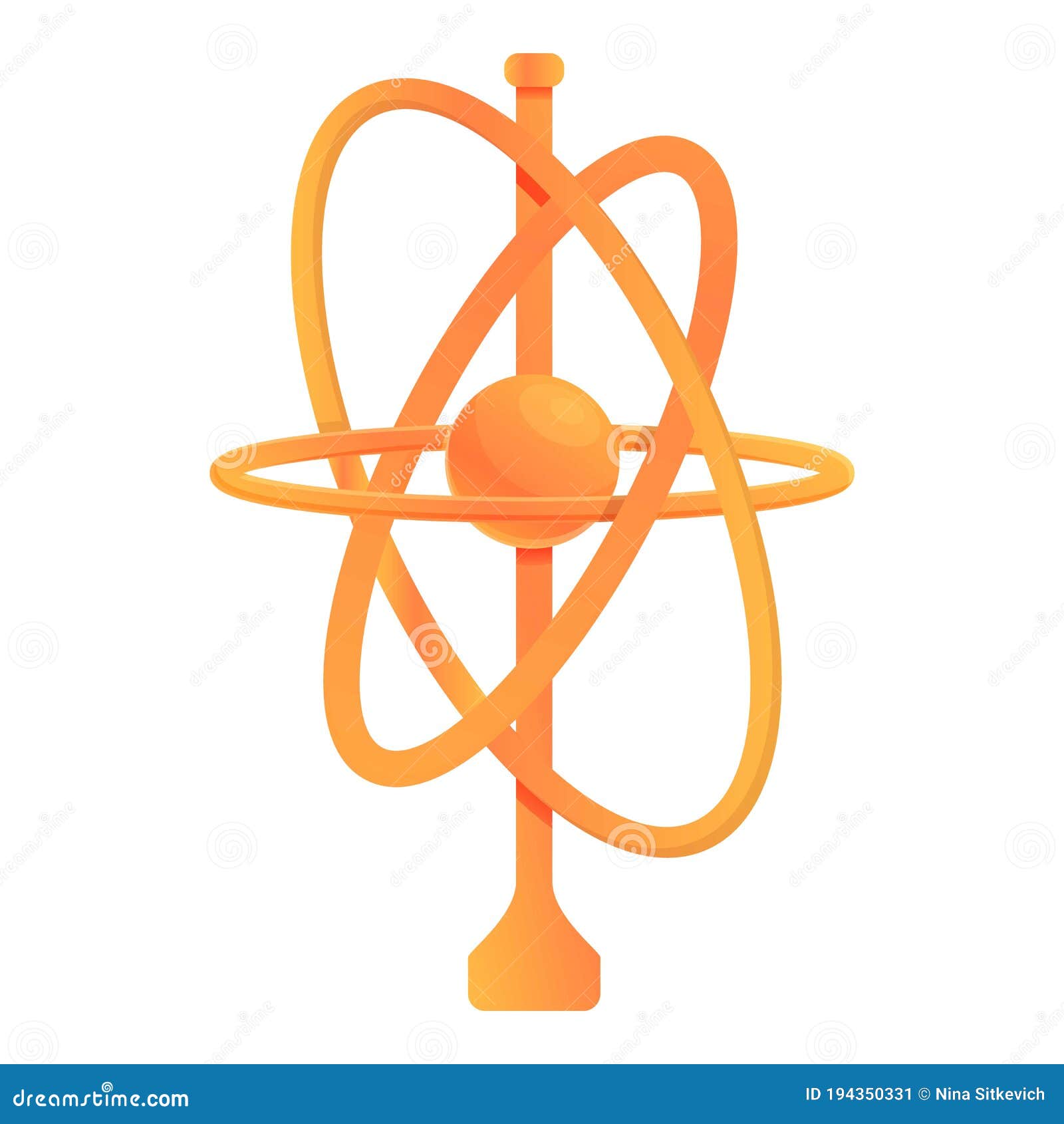 Modern Gyroscope Icon, Cartoon Style Stock Vector - Illustration of ...