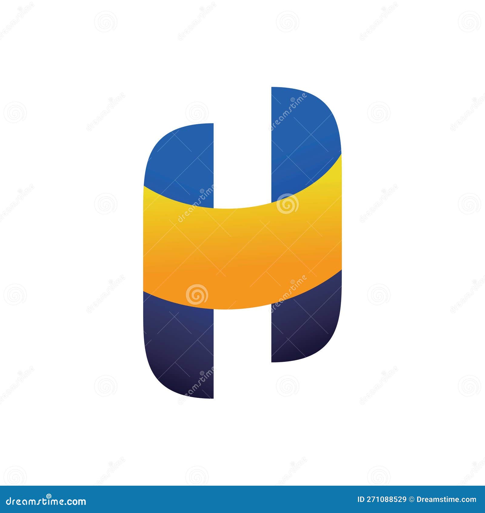 Modern H Letter Color Gradation Logo Design Stock Vector - Illustration ...