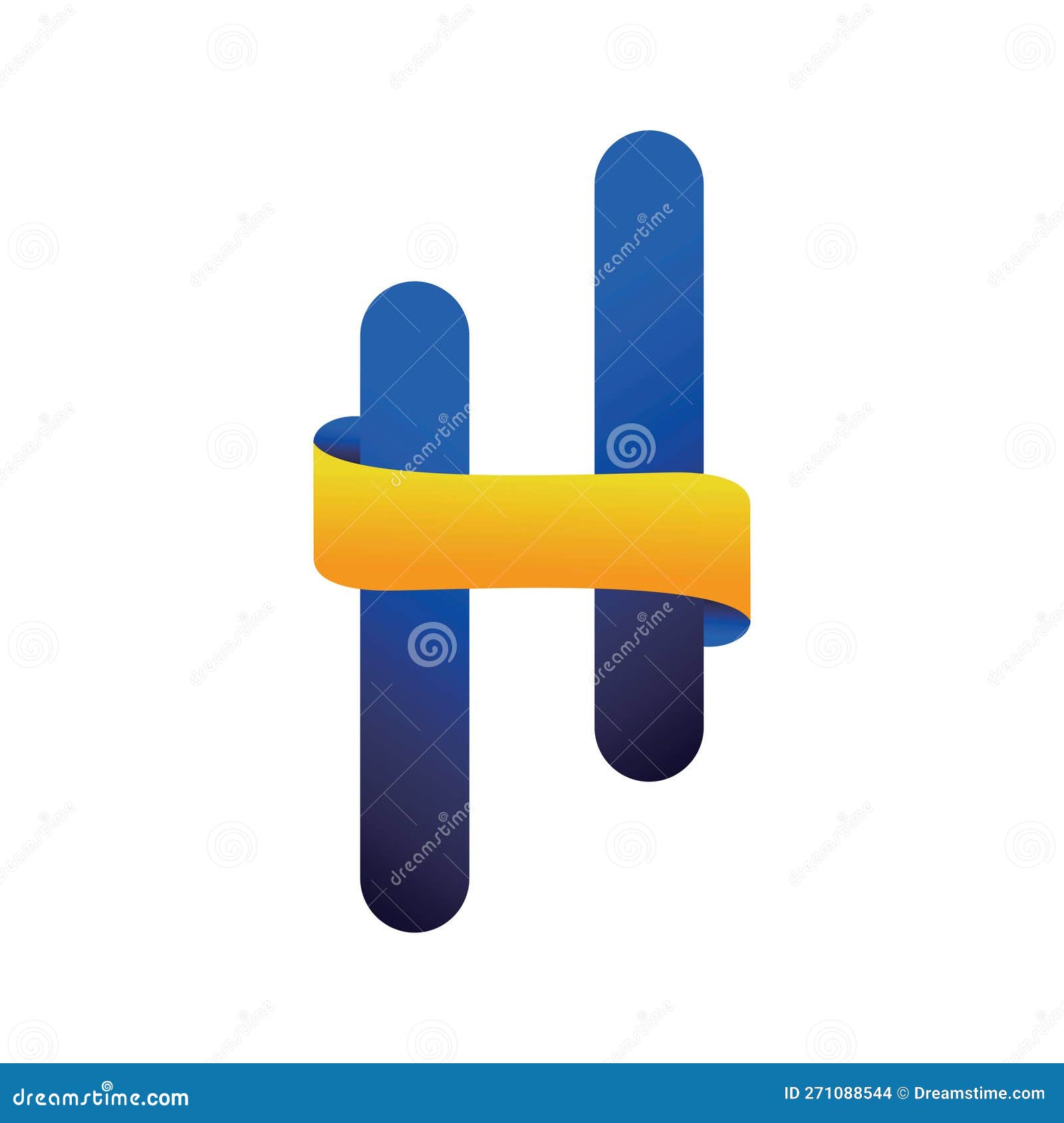 Modern H Letter Color Gradation Logo Design Stock Vector - Illustration ...