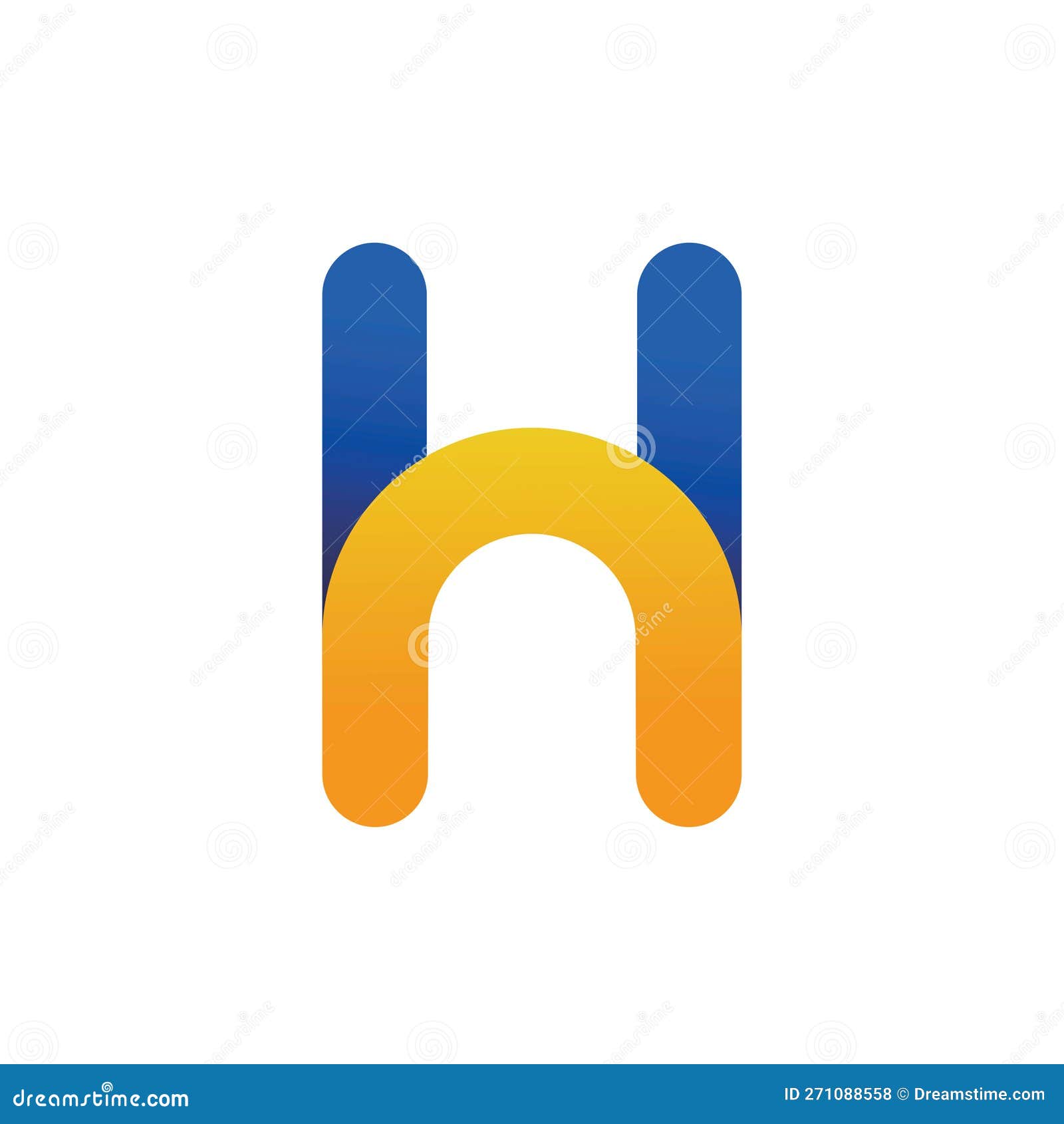 Modern H Letter Color Gradation Logo Design Stock Vector - Illustration ...
