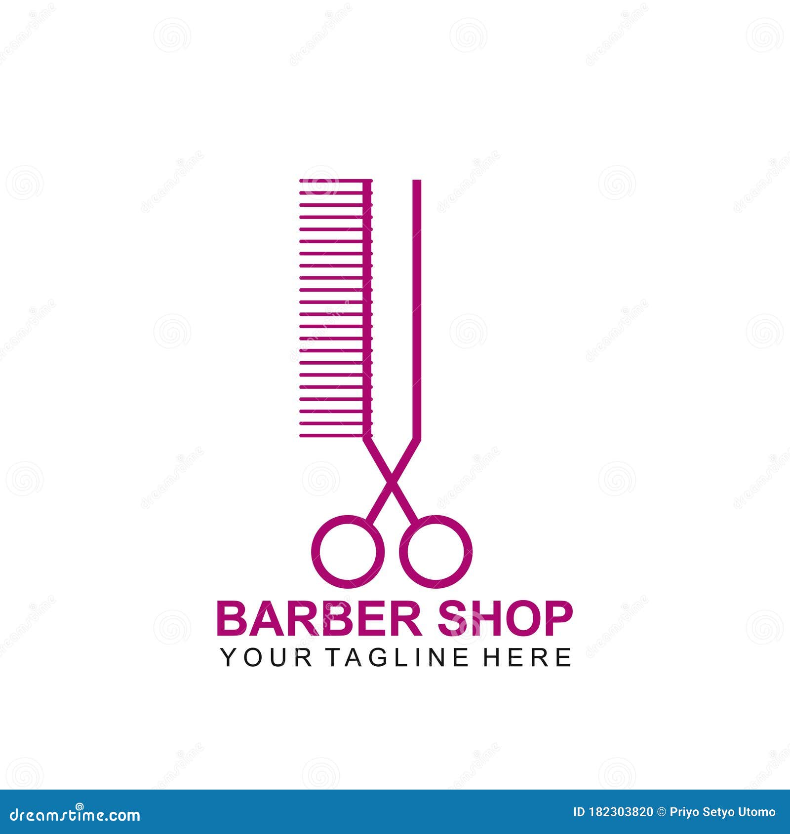Modern Hair Salon Logo Design Stock Illustration - Illustration of ...