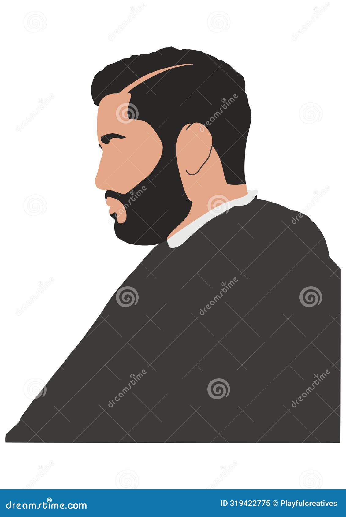 Modern Haircut stock vector. Illustration of barber - 319422775