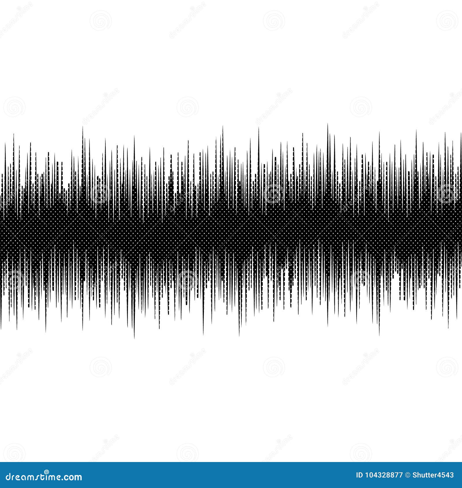 Modern Halftone Audio Waves Pattern Abstract Design Element Stock ...