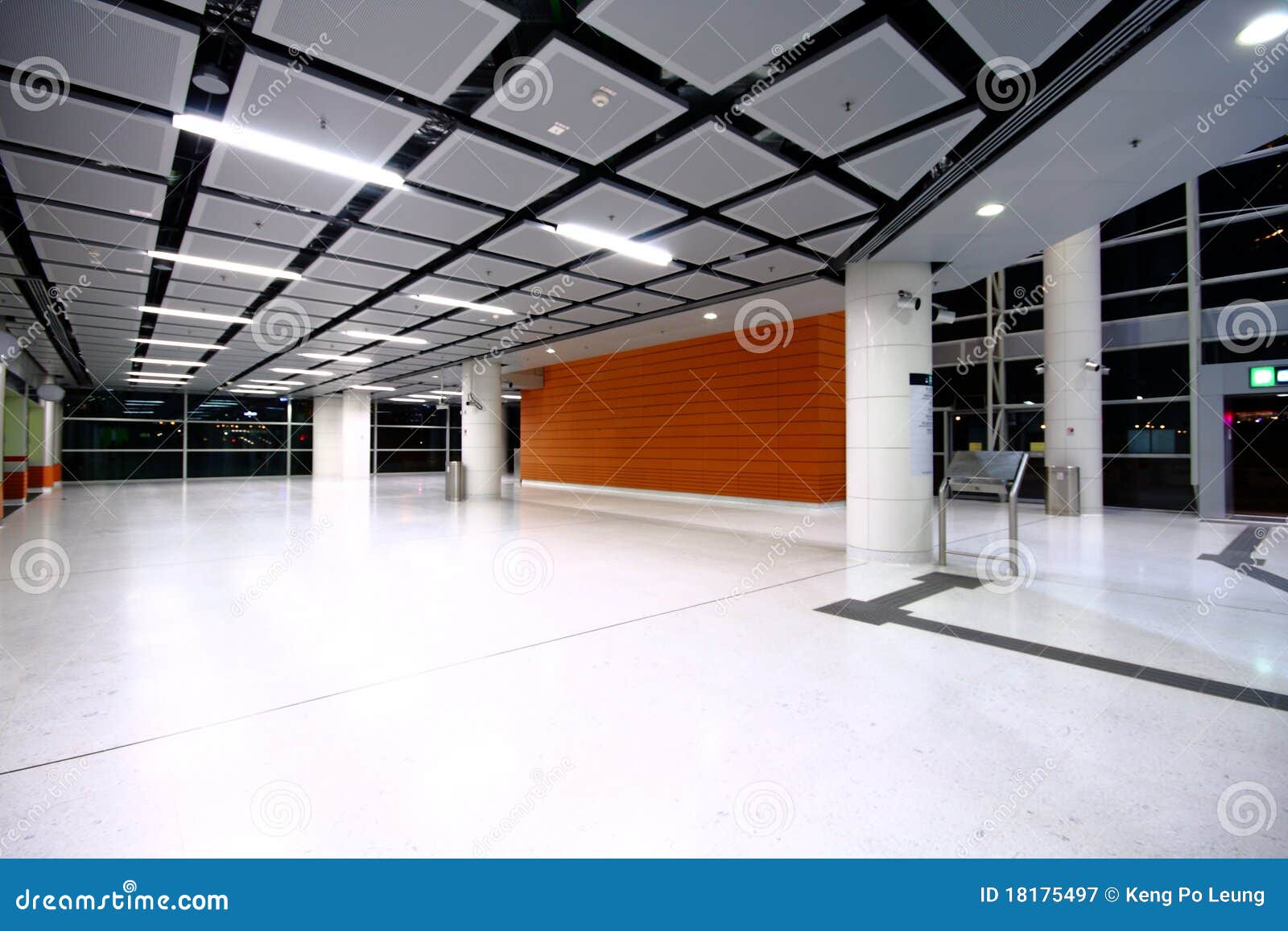 Modern hall in building. stock image. Image of structure - 18175497