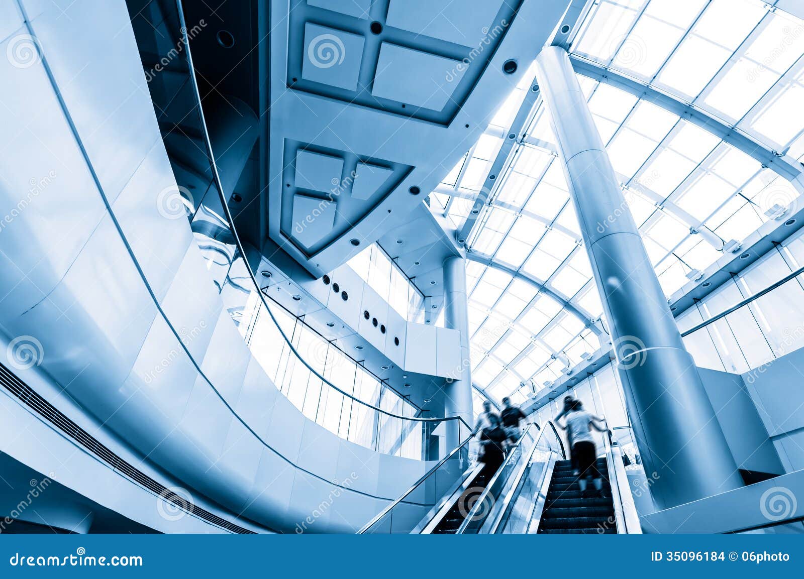 Modern Hall Inside Office Center Stock Photo - Image of shop, glass ...