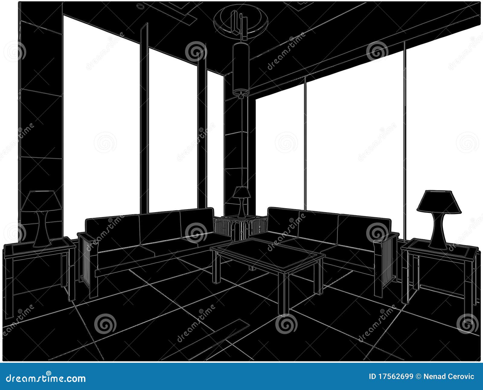 Modern Hall Vector 01 stock vector. Illustration of hotel - 17562699