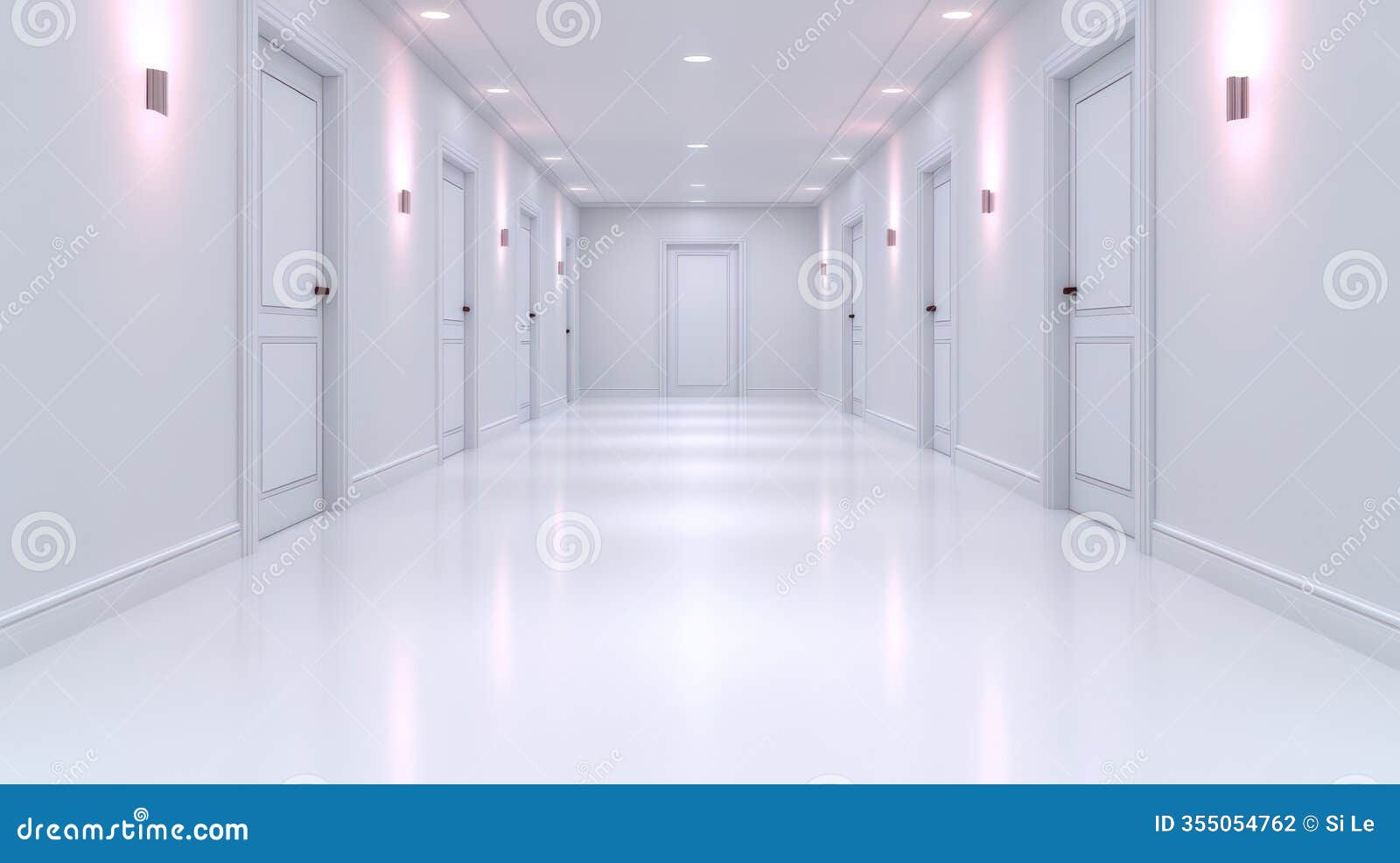 Modern Hallway: Emphasizing Negative Space in Minimalist Design Stock ...