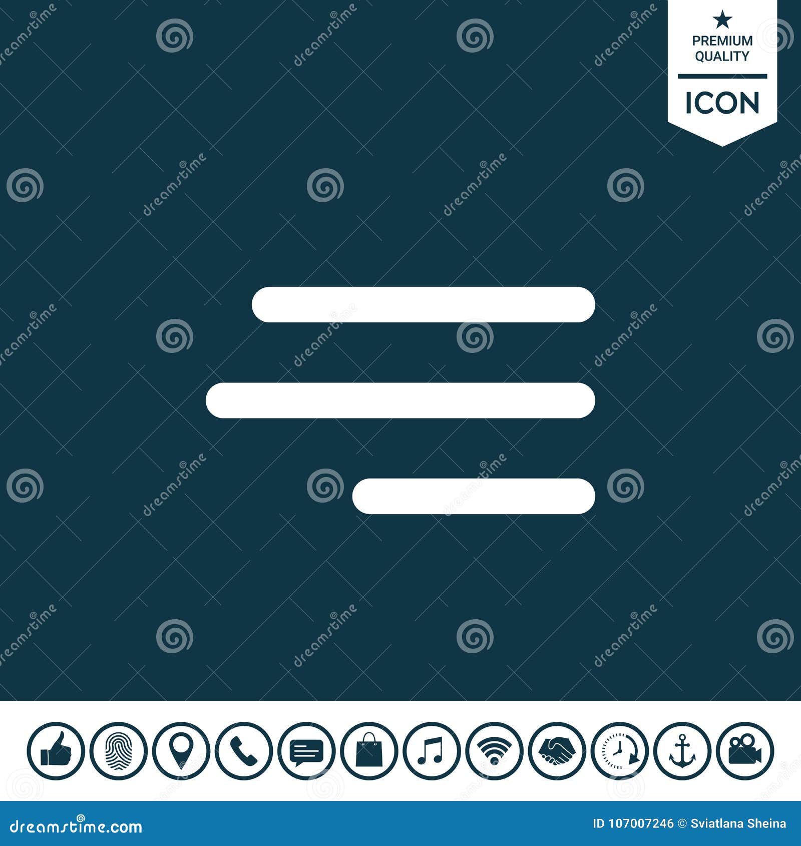 Modern Hamburger Menu Icon for Mobile Apps and Websites Stock Vector ...
