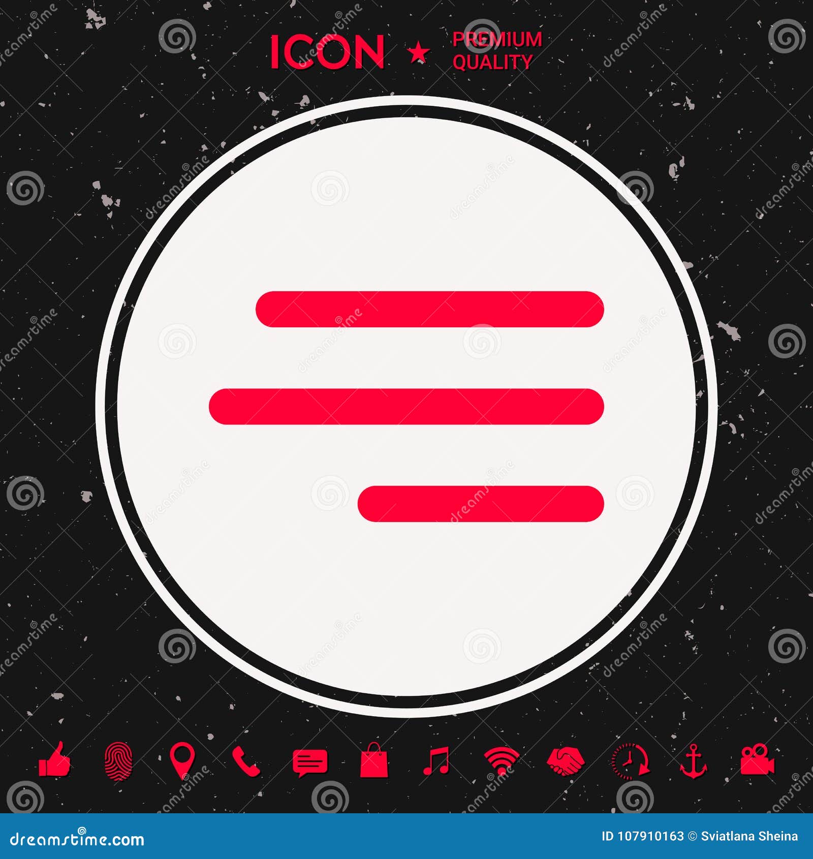 Modern Hamburger Menu Icon for Mobile Apps and Websites Stock Vector ...