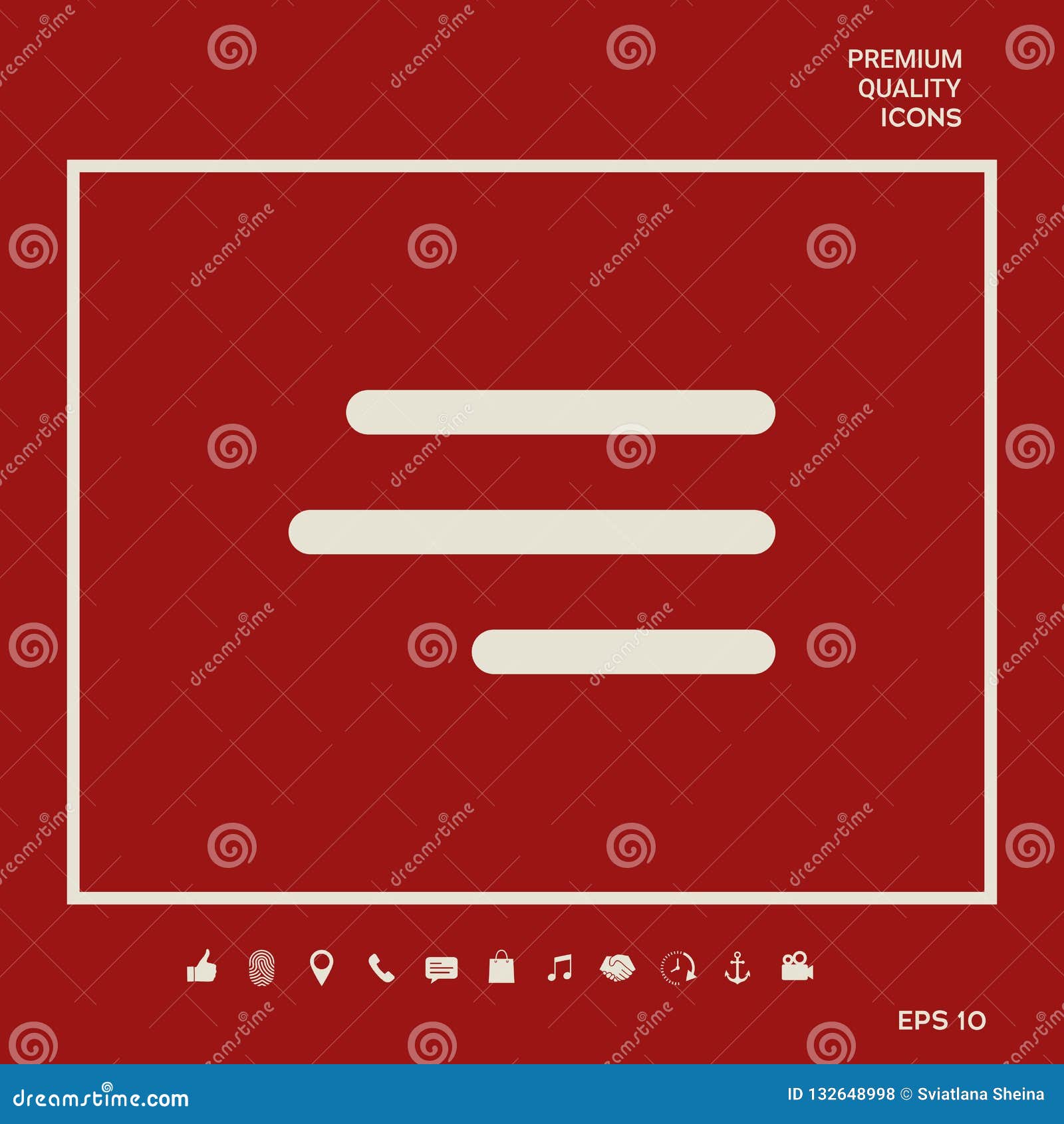 Modern Hamburger Menu Icon for Mobile Apps and Websites. Graphic ...