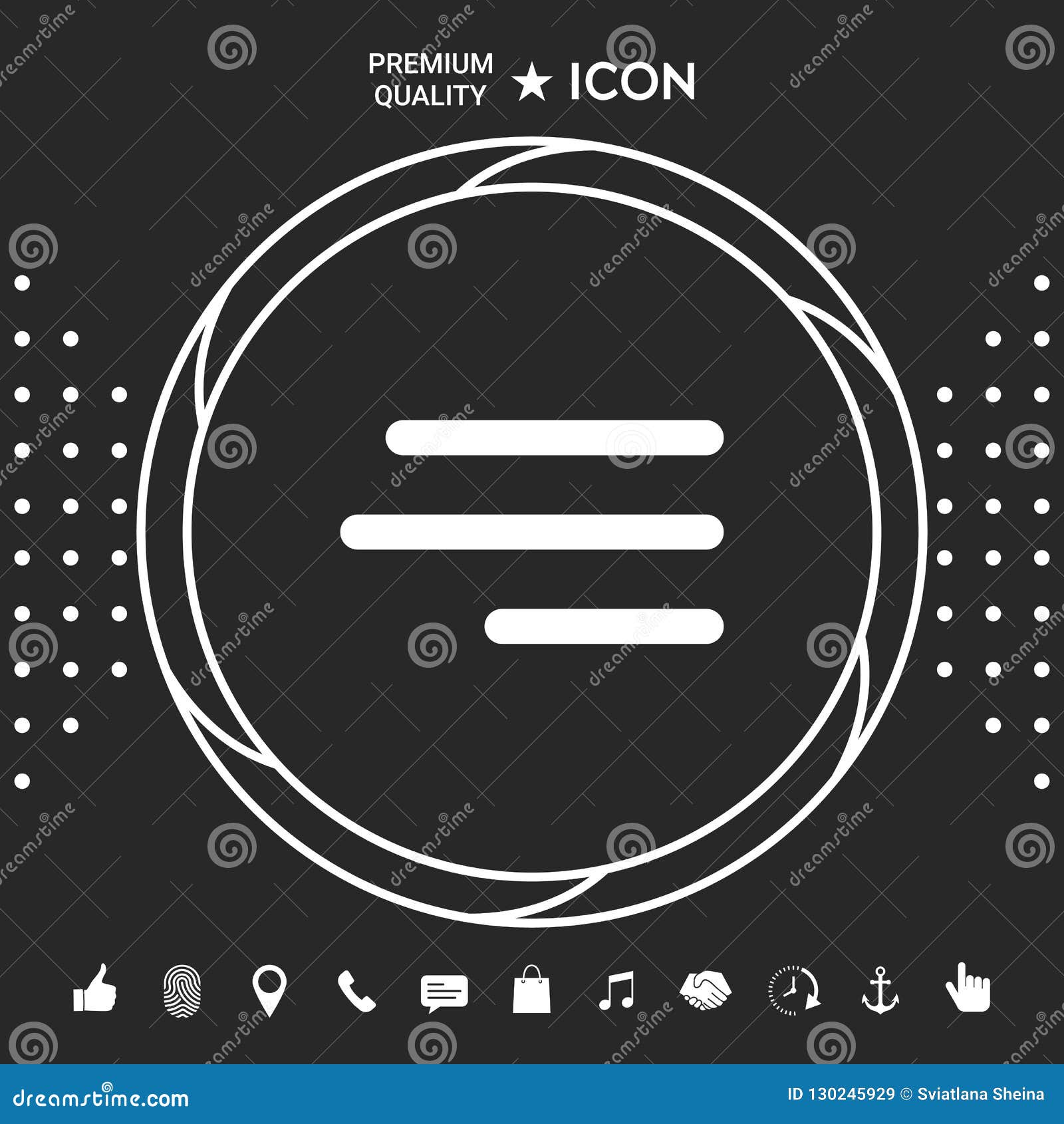 Modern Hamburger Menu Icon for Mobile Apps and Websites . Graphic ...