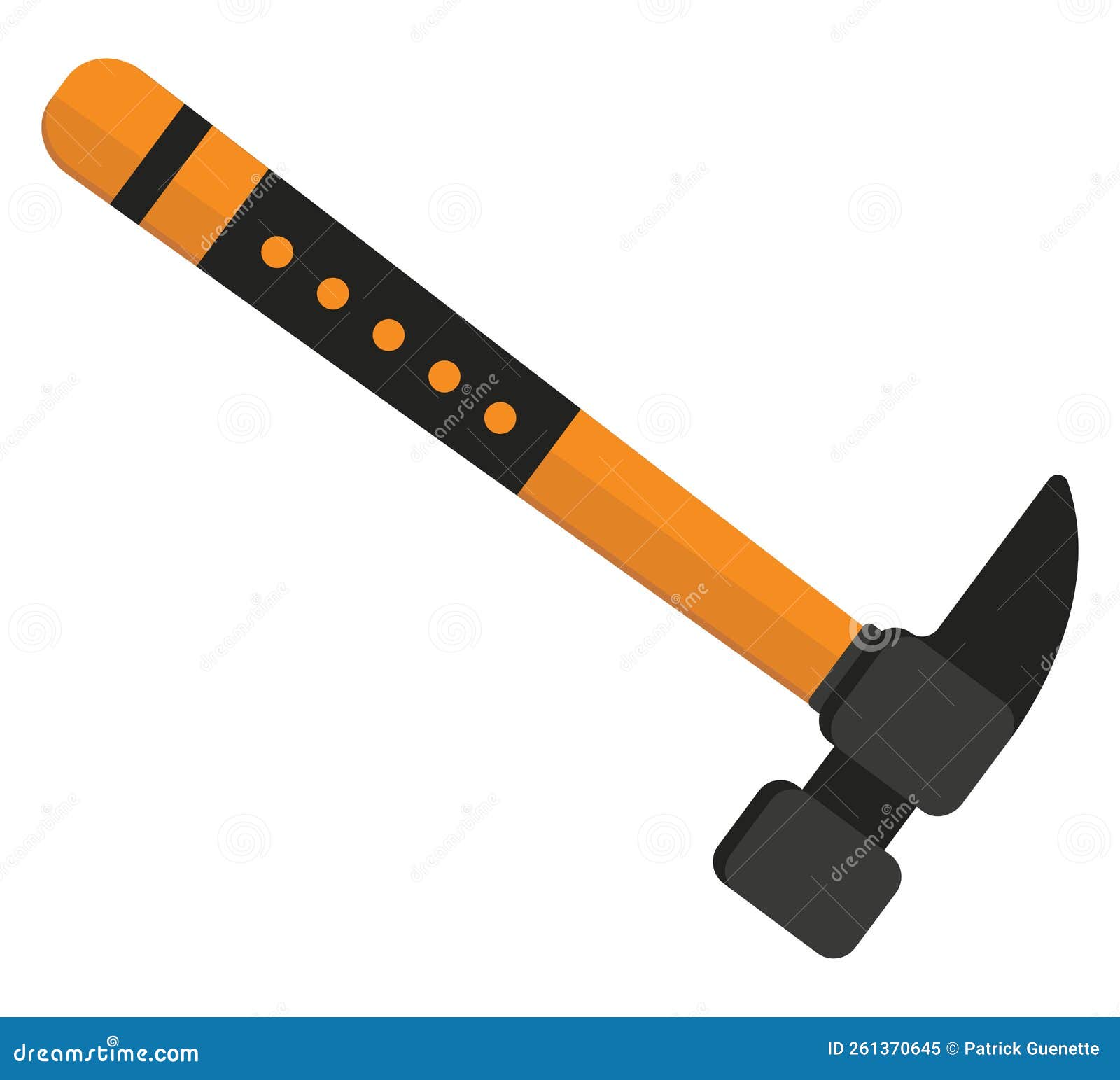 Modern hammer, icon stock vector. Illustration of white - 261370645