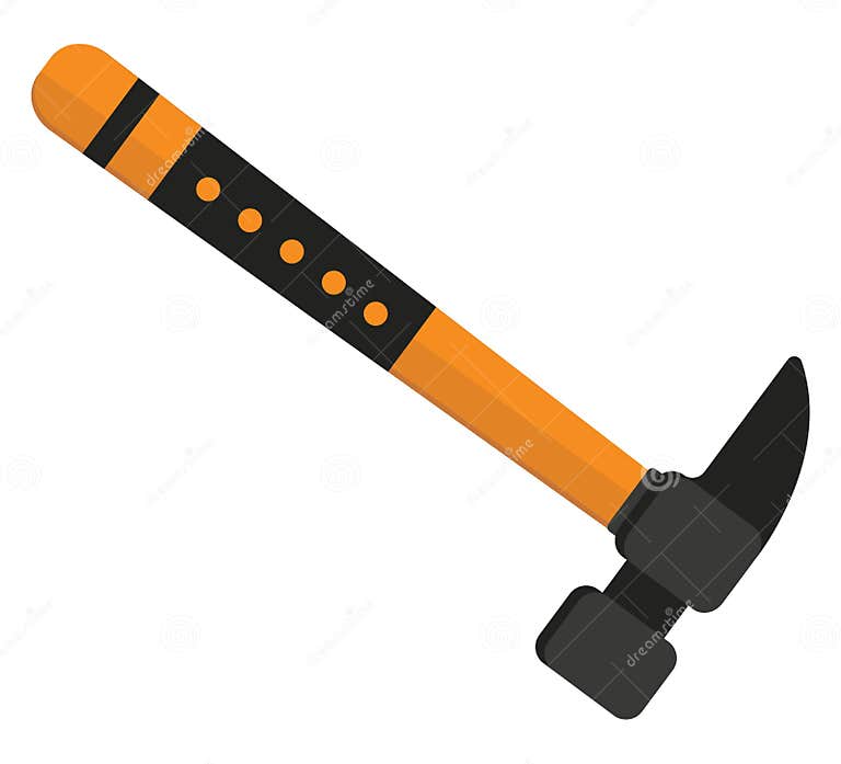 Modern hammer, icon stock vector. Illustration of white - 261370645