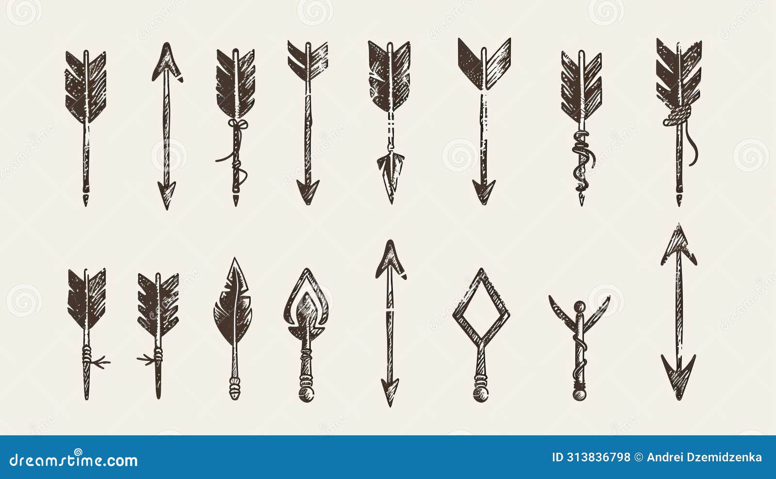 A Modern of Hand-drawn Arrow Marks Stock Photo - Image of speech ...