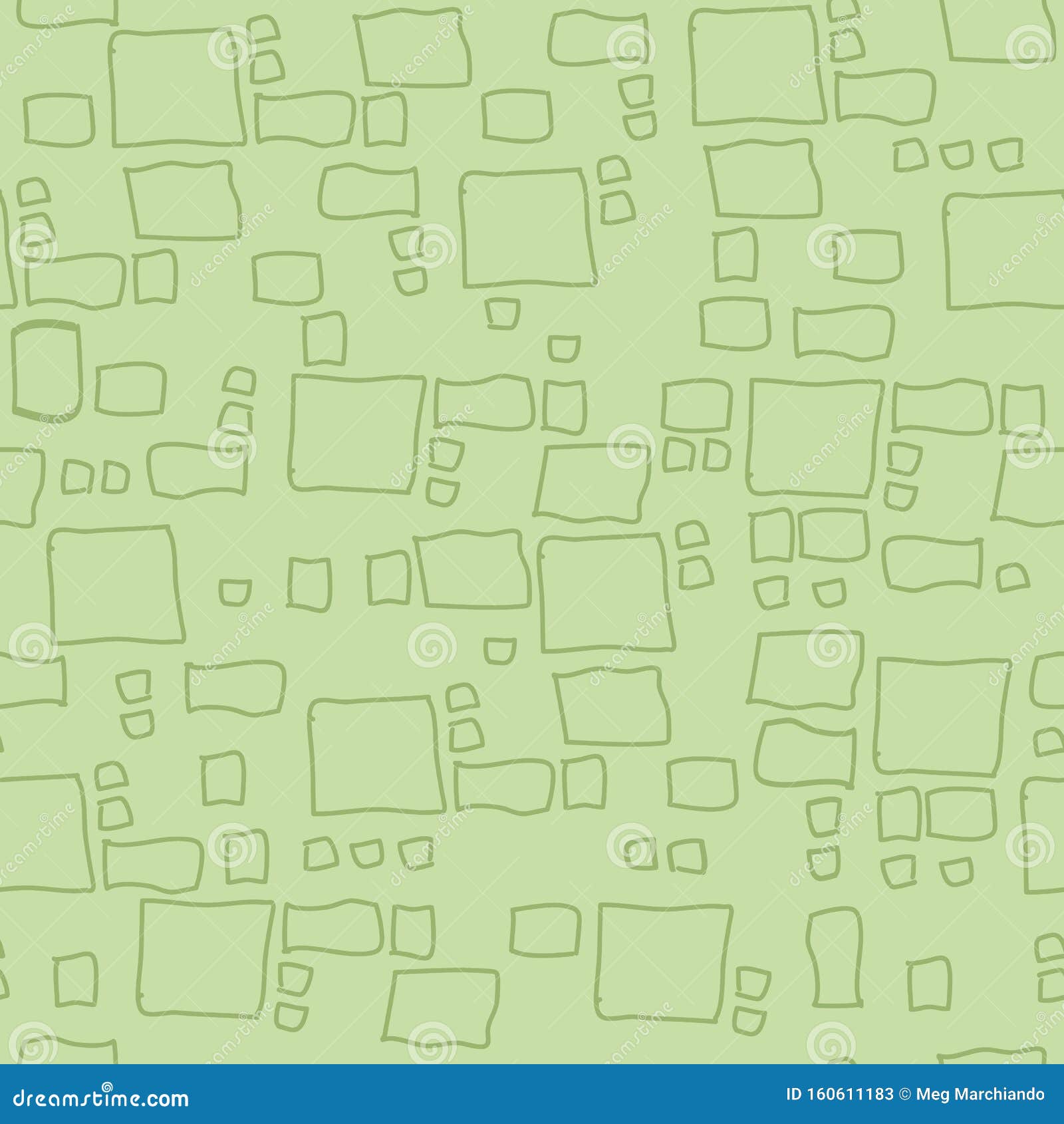 Modern Hand Drawn Squares and Rectangles Background. Seamless Vector ...