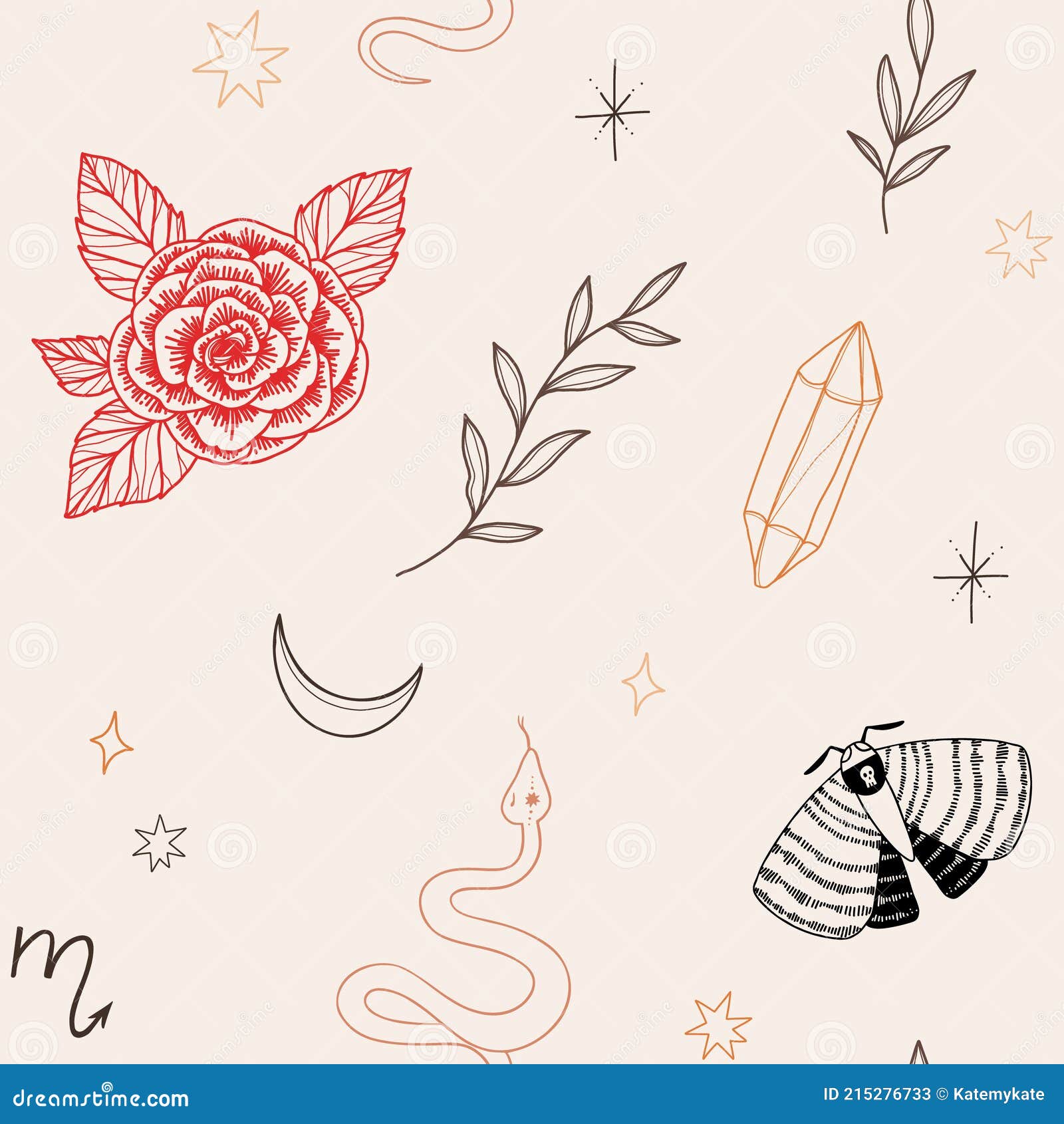 Pen And Ink Drawing Of A Moth Stock Illustration | CartoonDealer.com ...