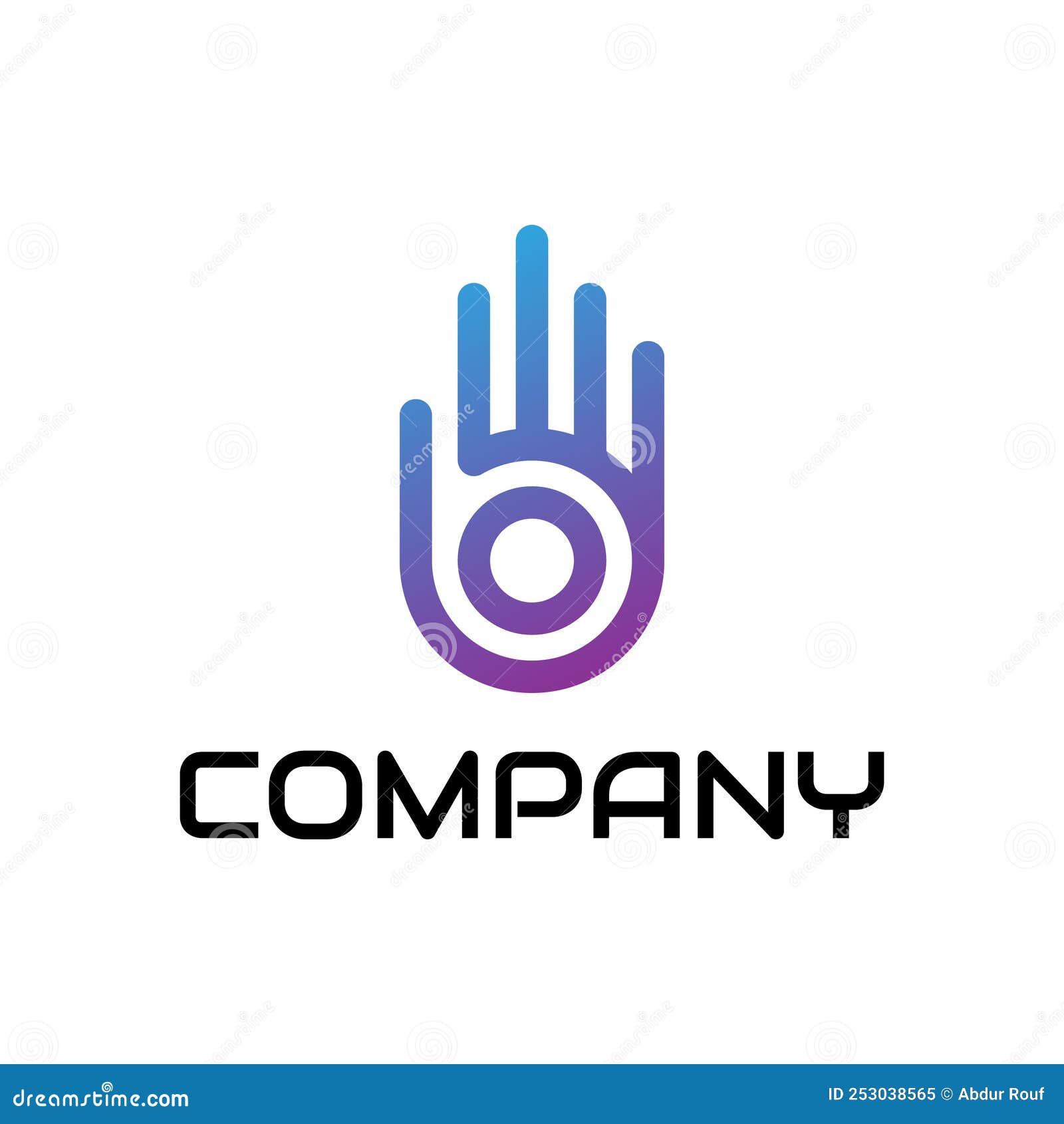 Modern Hand Technology Logo Design Stock Vector - Illustration of ...