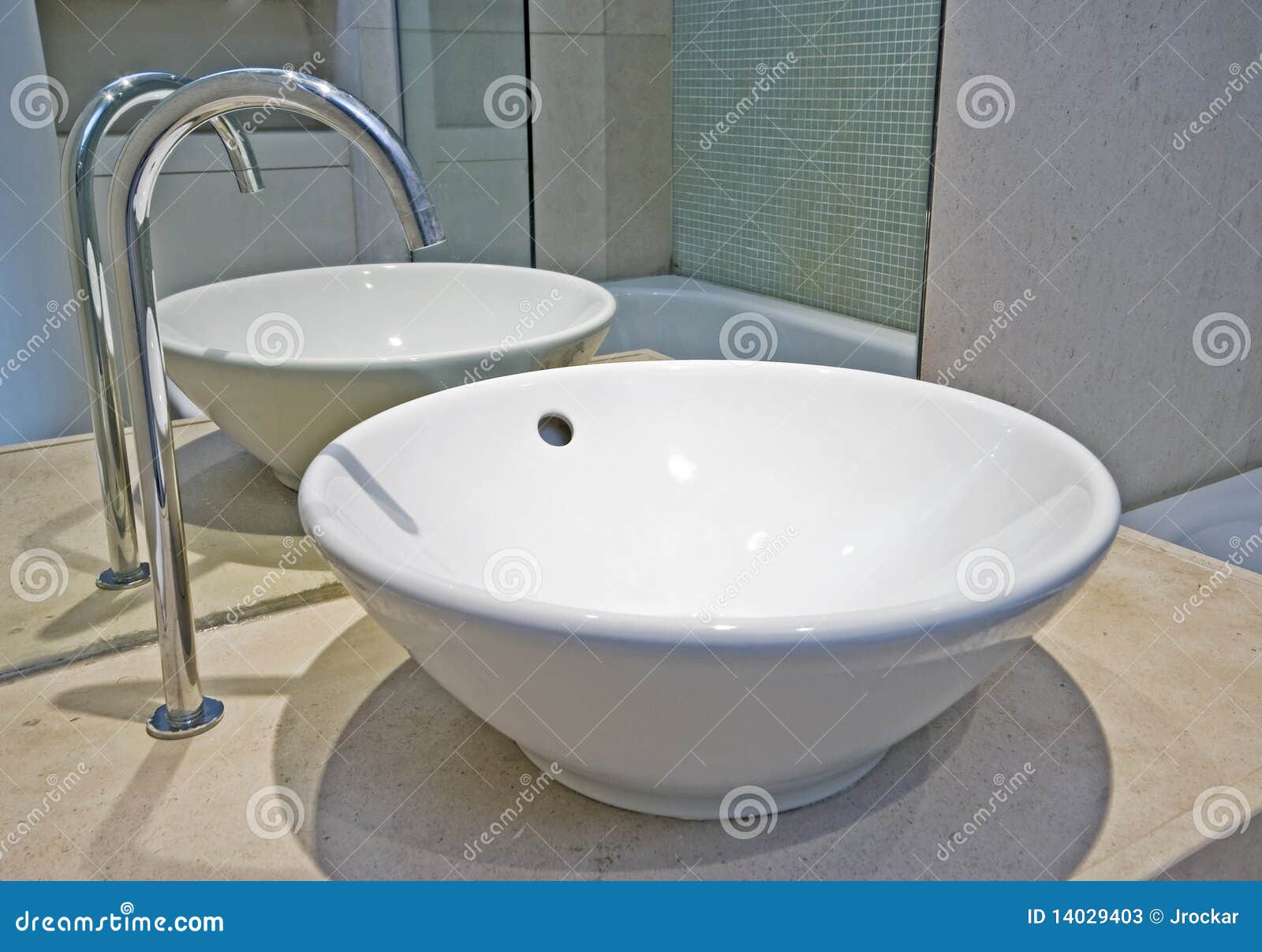 Modern hand wash basin stock image. Image of design, mixer - 14029403