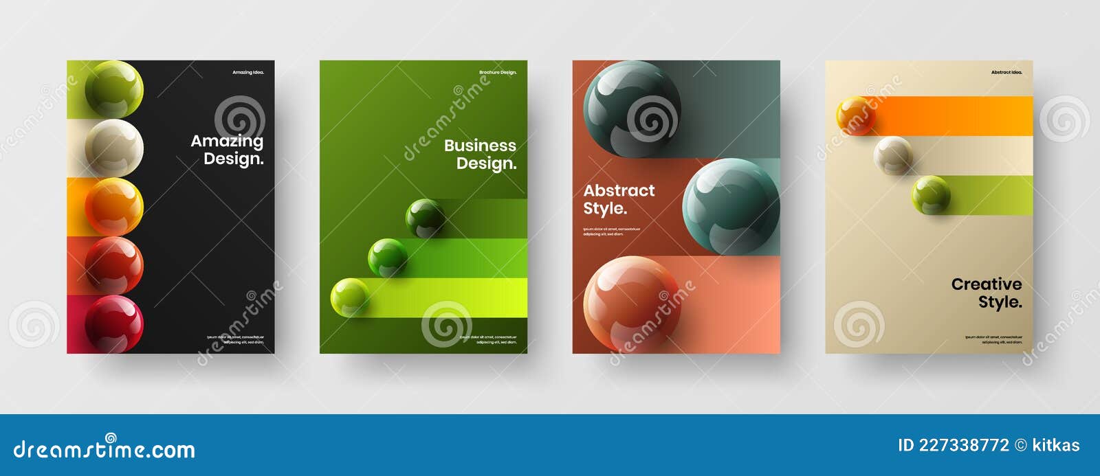 Modern Handbill A4 Design Vector Illustration Composition Stock Vector ...