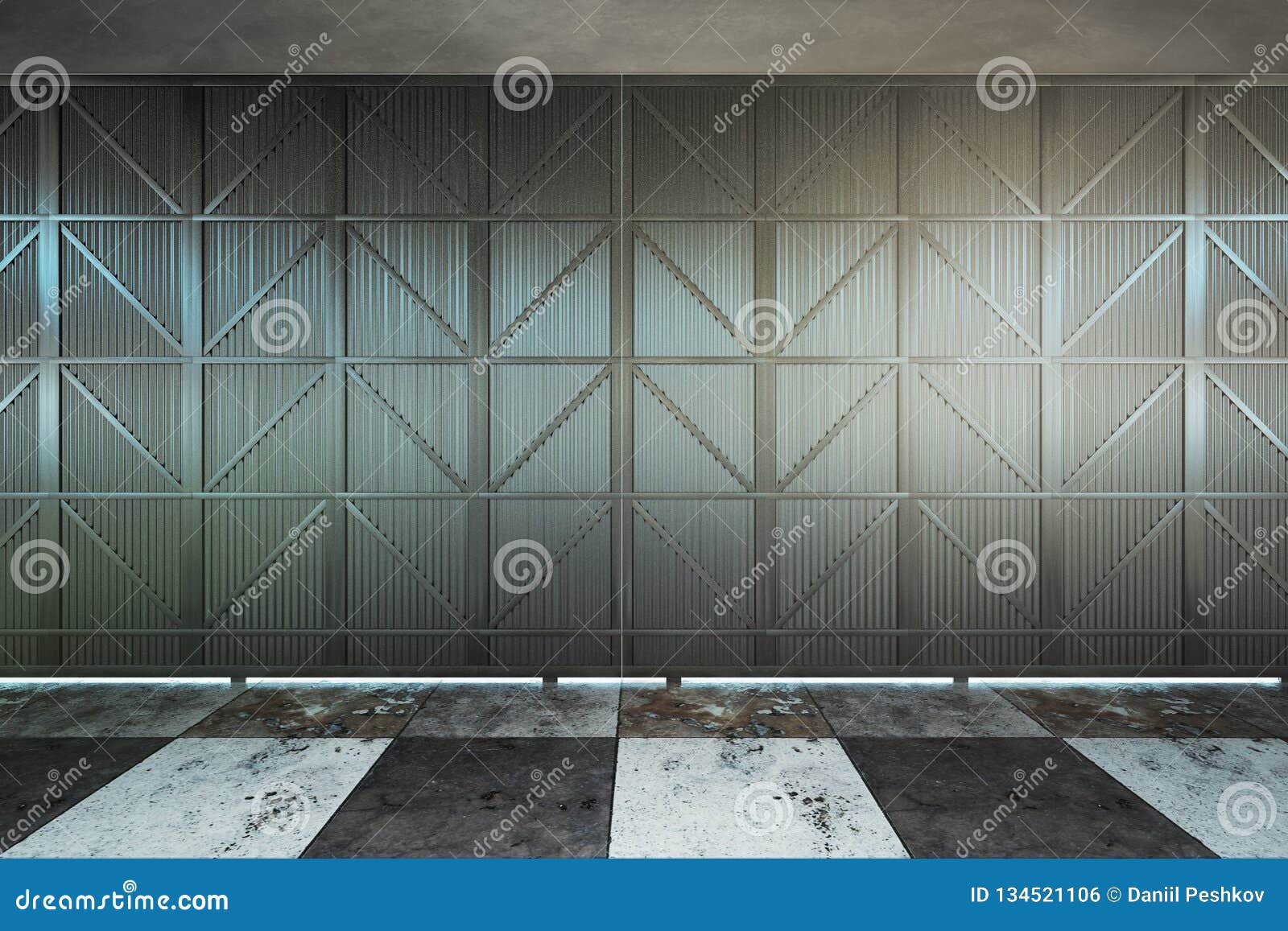 Modern hangar door stock illustration. Illustration of inside - 134521106