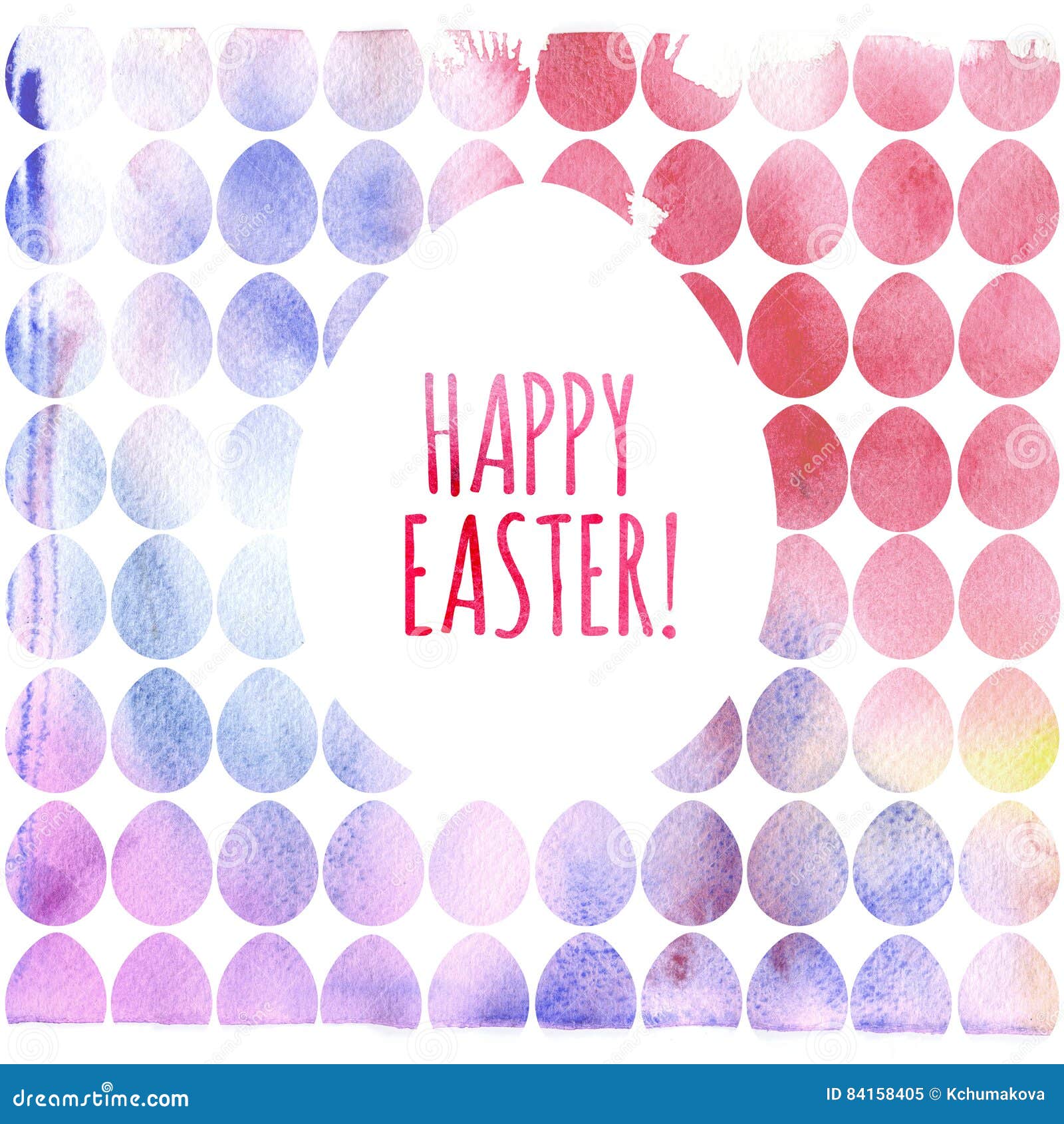 Modern Happy Easter Template for Greeting Card or Invitation Design ...