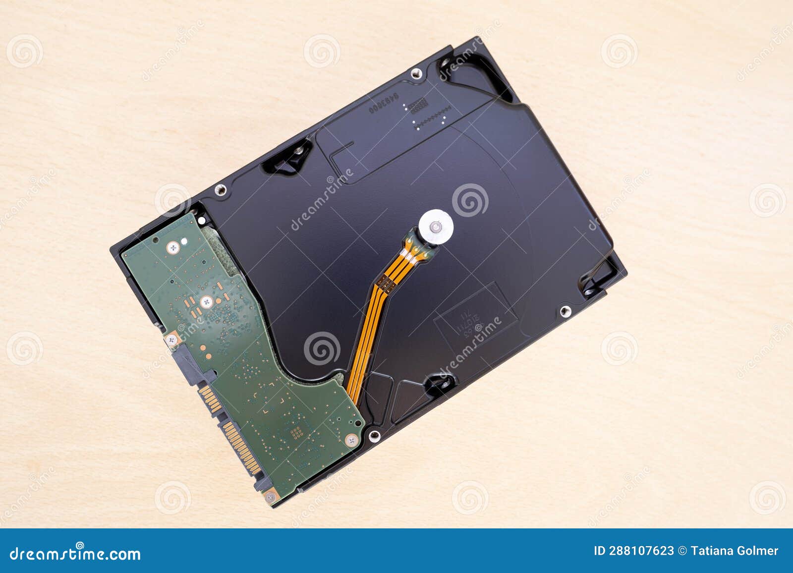Modern Hard Disk Scattered on Table, Concept of Scattered Hard Disks in ...