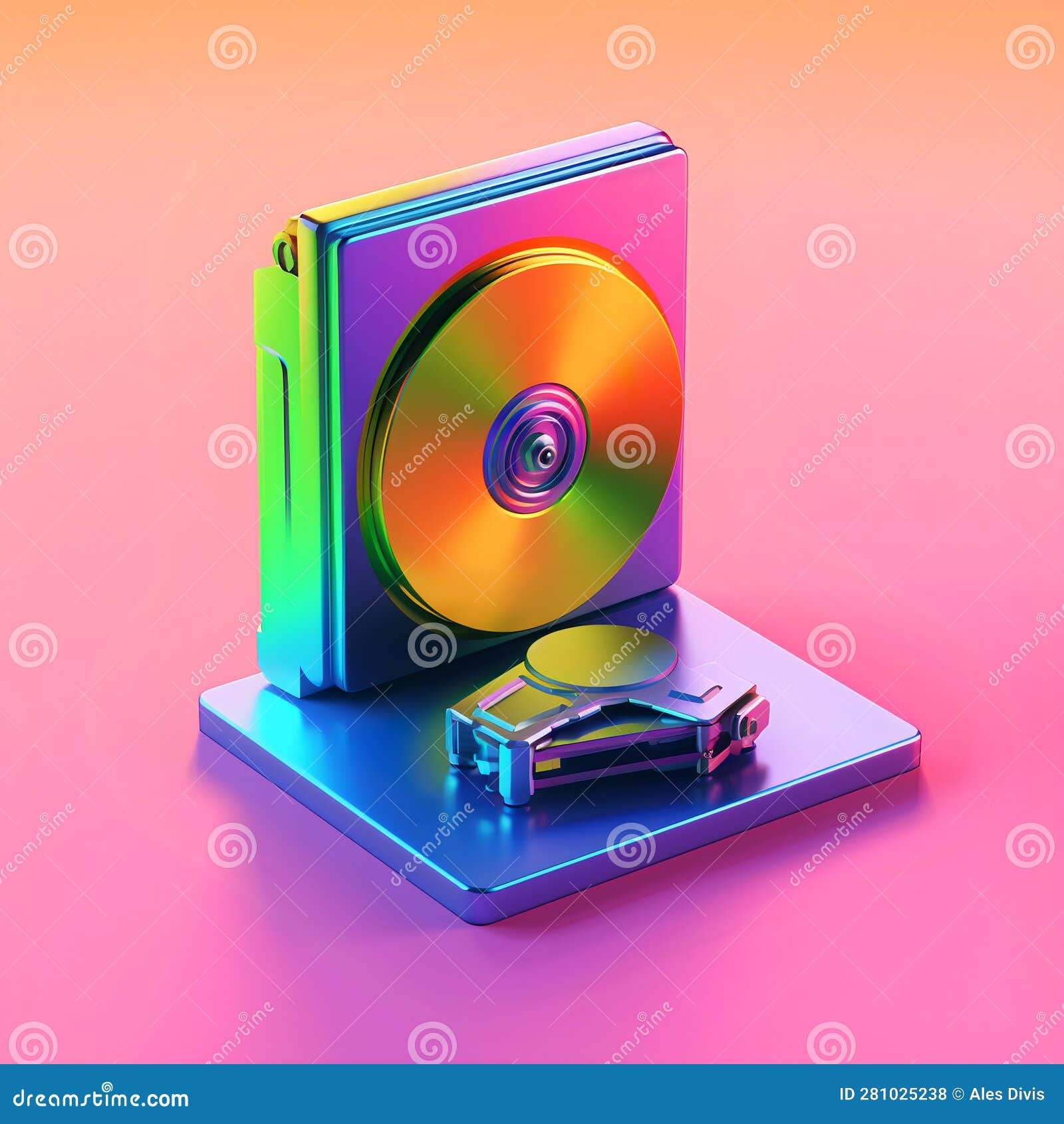 Modern Hard-drive. Generative AI Stock Illustration - Illustration of ...