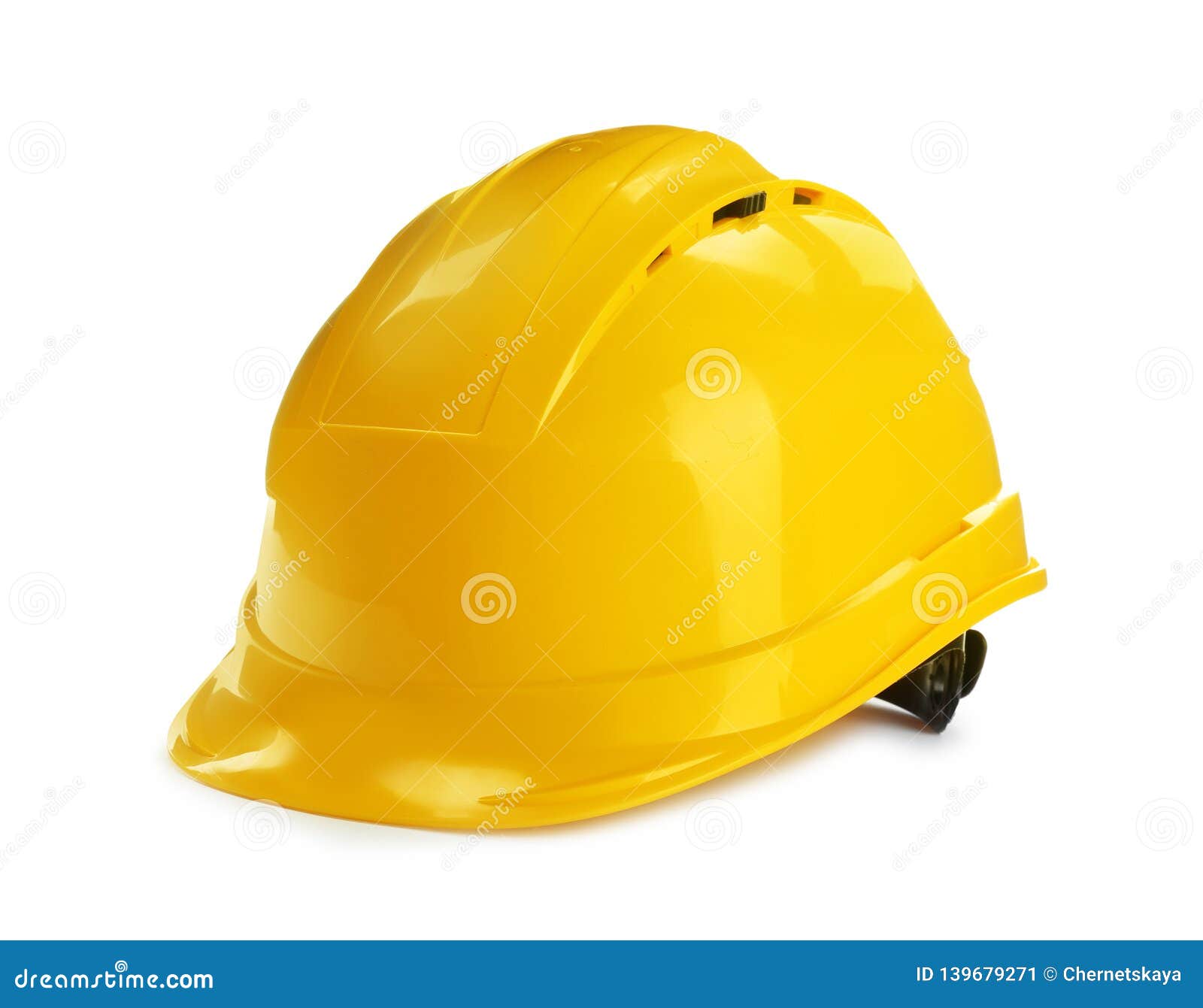 Modern Hard Hat Isolated on White. Stock Image - Image of personal ...