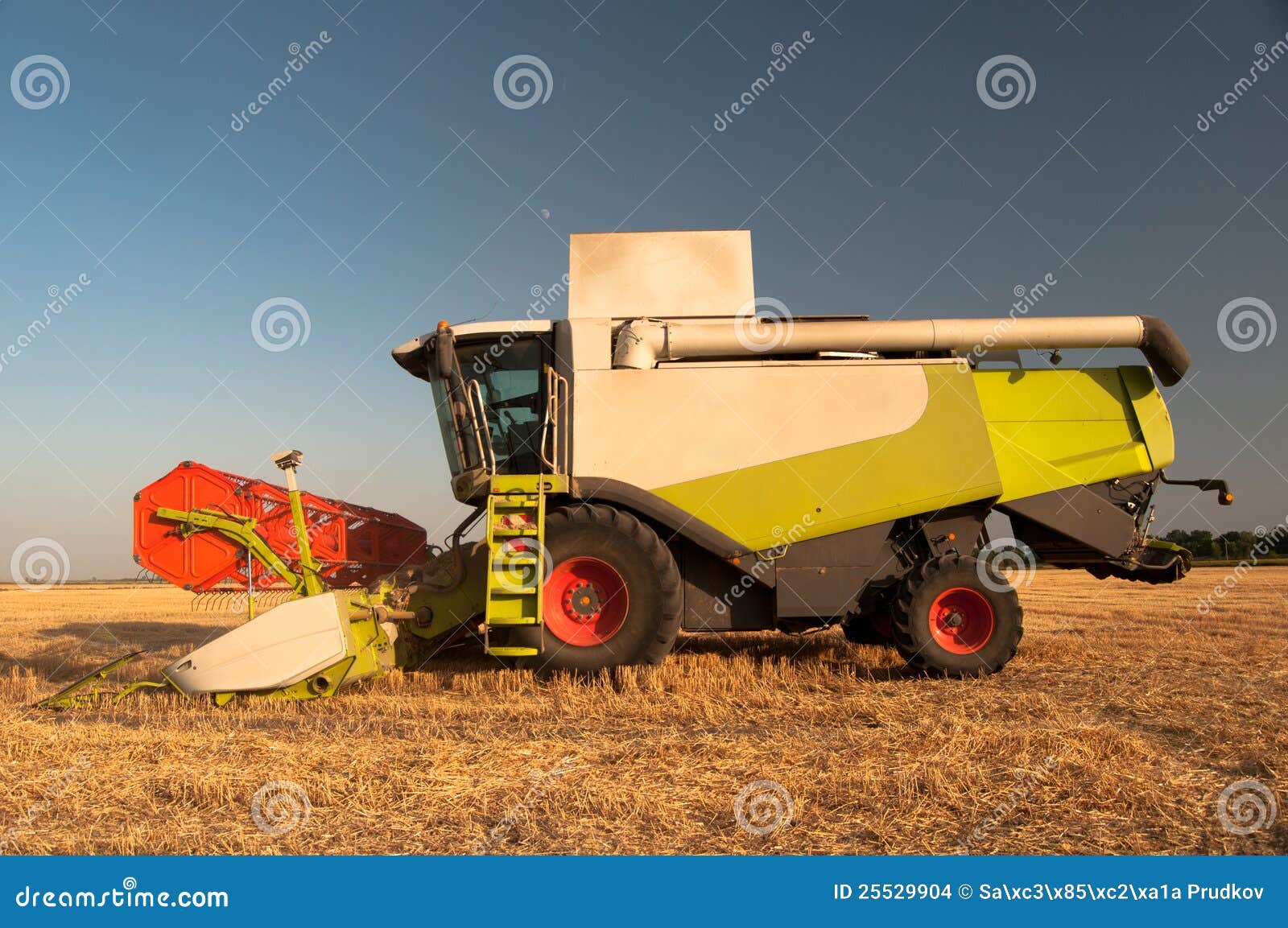 Modern Harvester Combine Standing on the Field Stock Photo - Image of ...
