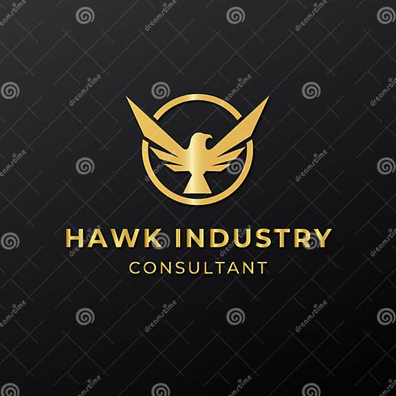Modern Hawk Industry Logo stock vector. Illustration of golden - 260971831