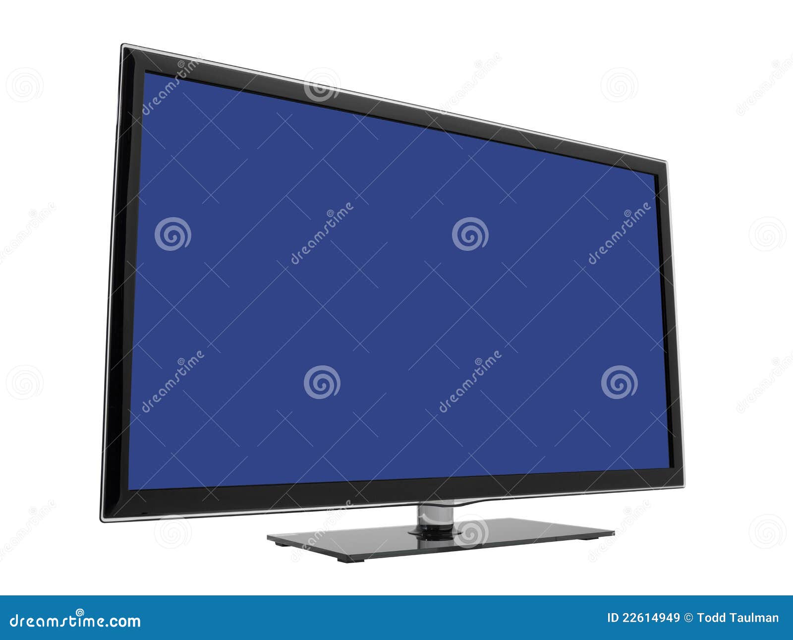 Modern HDTV facing right stock image. Image of clipping - 22614949