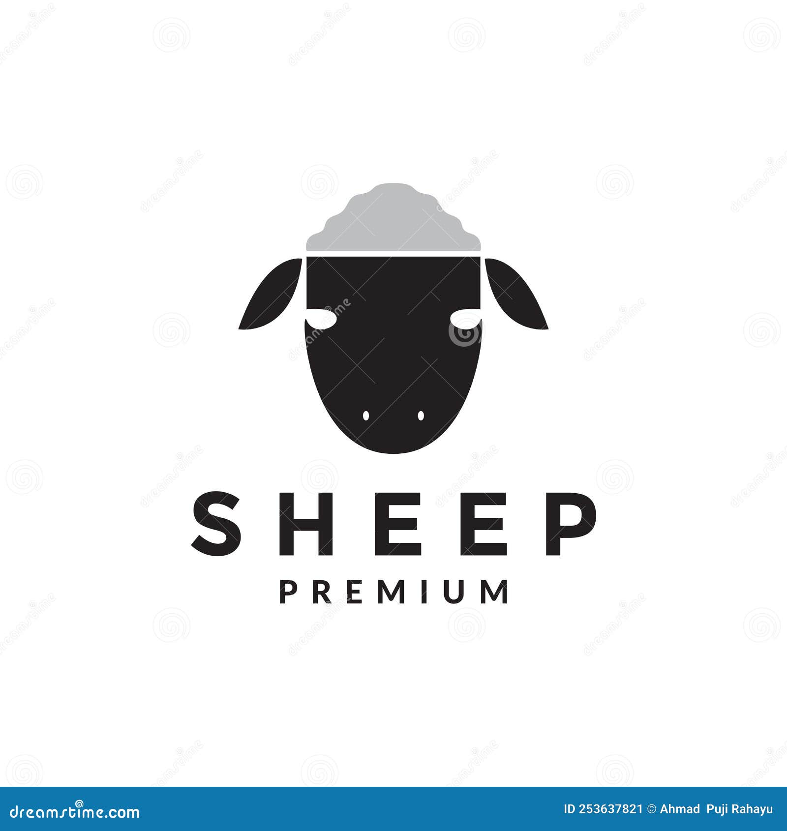 Modern Head Sheep Black Logo Stock Vector - Illustration of food, lamb ...