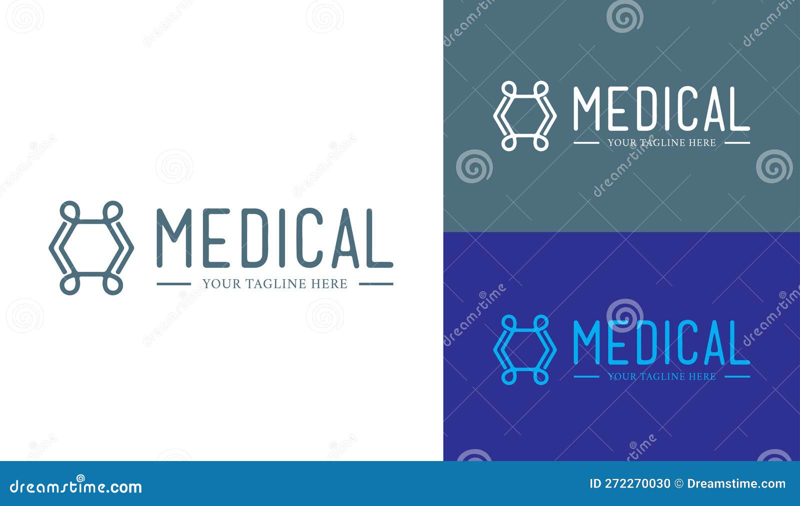 Modern Healthcare Medical Logo. Flat Vector Blue Medical Logo Design ...