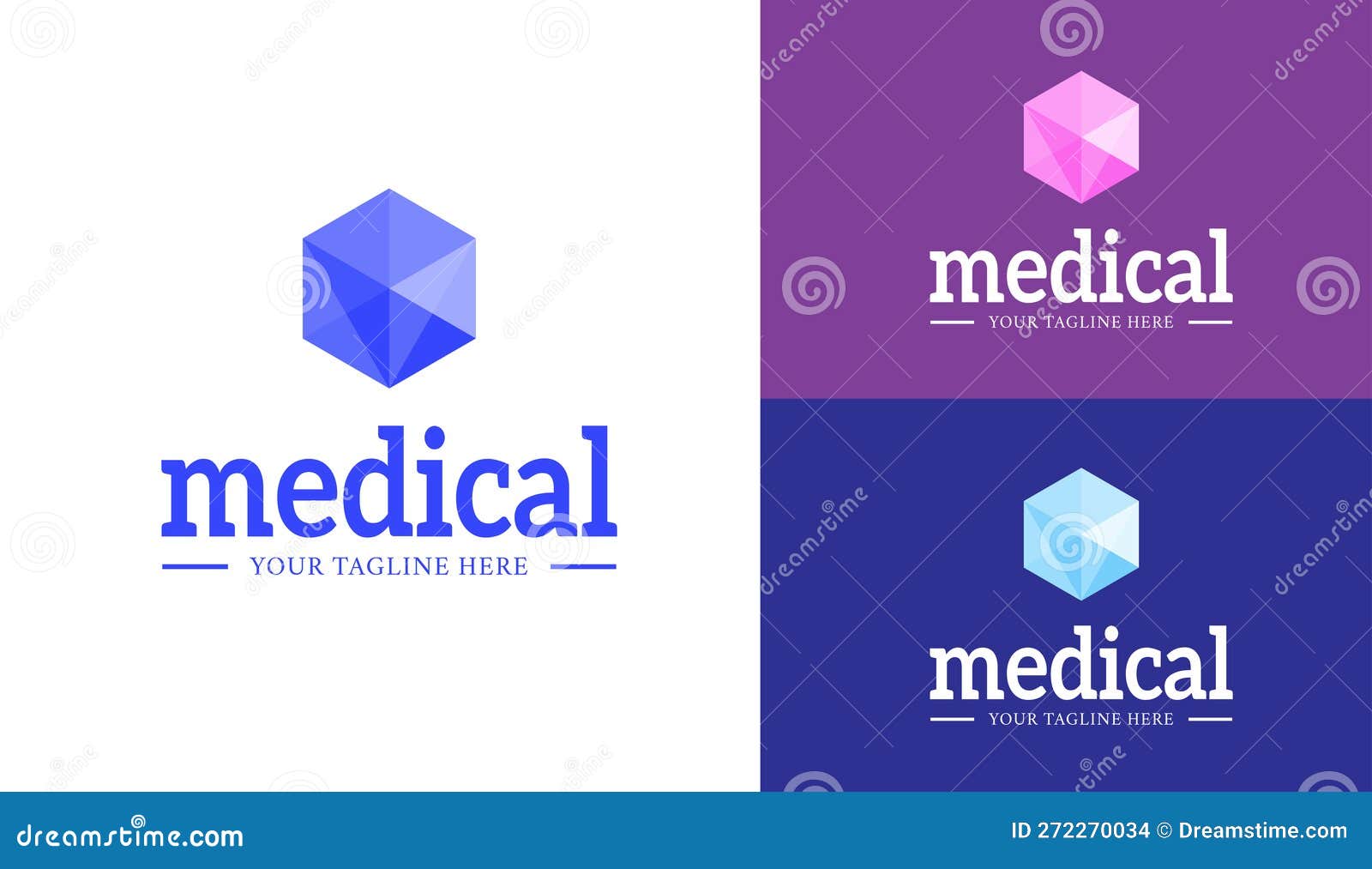 Modern Healthcare Medical Logo. Flat Vector Blue Medical Logo Design ...