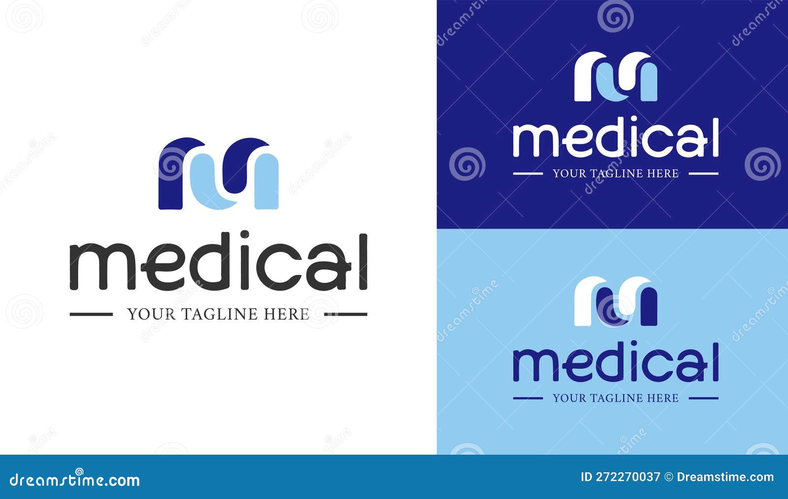 Modern Healthcare Medical Logo. Flat Vector Blue Medical Logo Design ...